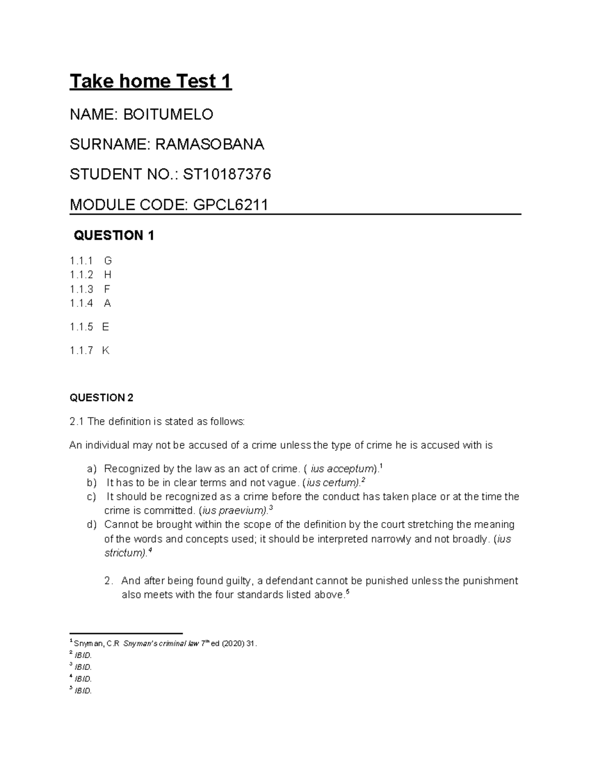 GPCL take home test - GPCL PREVIOUS TAKE HOME TASTE - Take home Test 1 ...