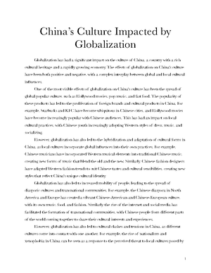 The Pros and Cons of Globalization on Culture Notes - The Pros and Cons ...