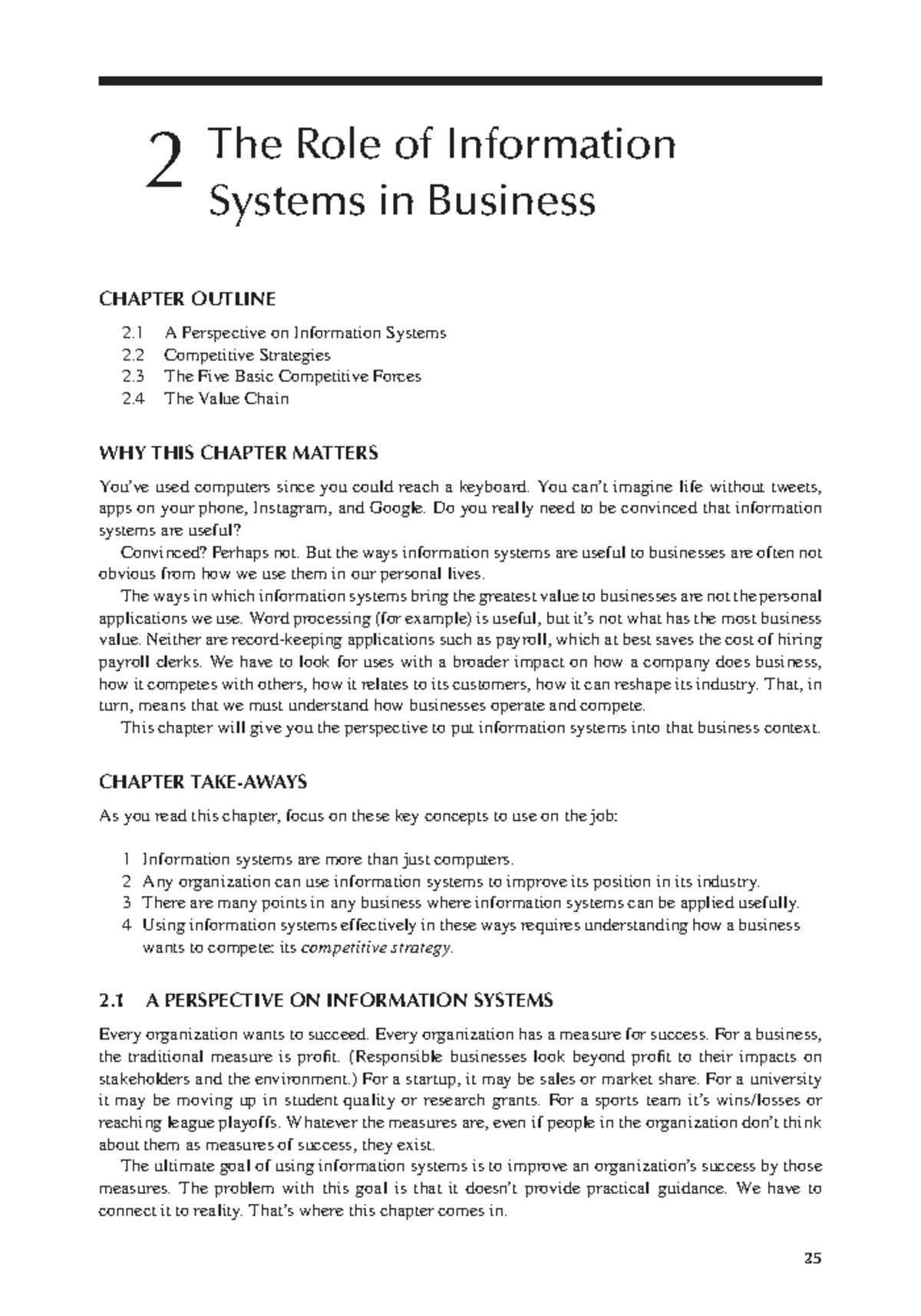 10 - Nice - 25 2 The Role of Information Systems in Business CHAPTER ...