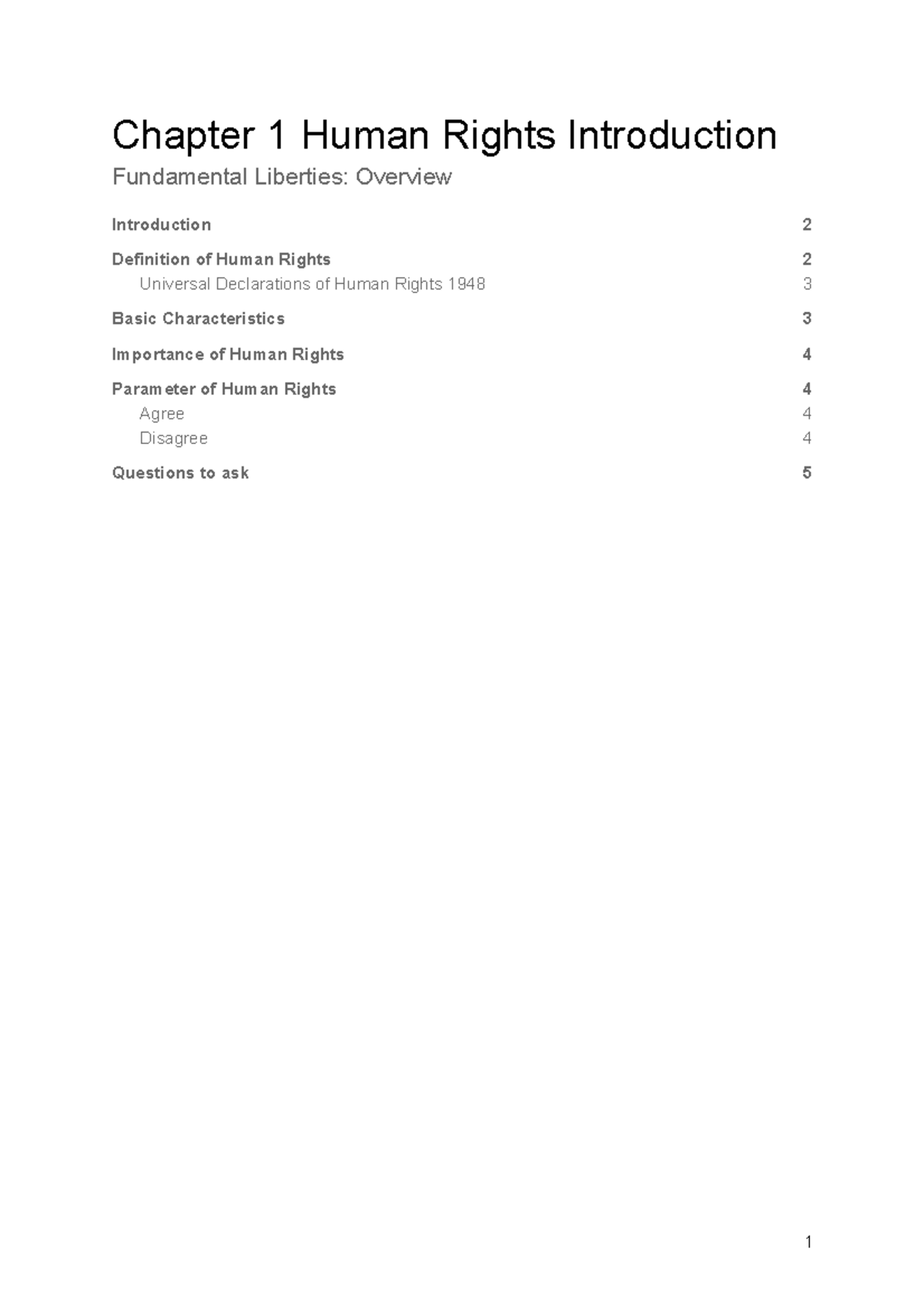 Chapter 1 Fundamental Liberties Overview - Chapter 1 Human Rights ...