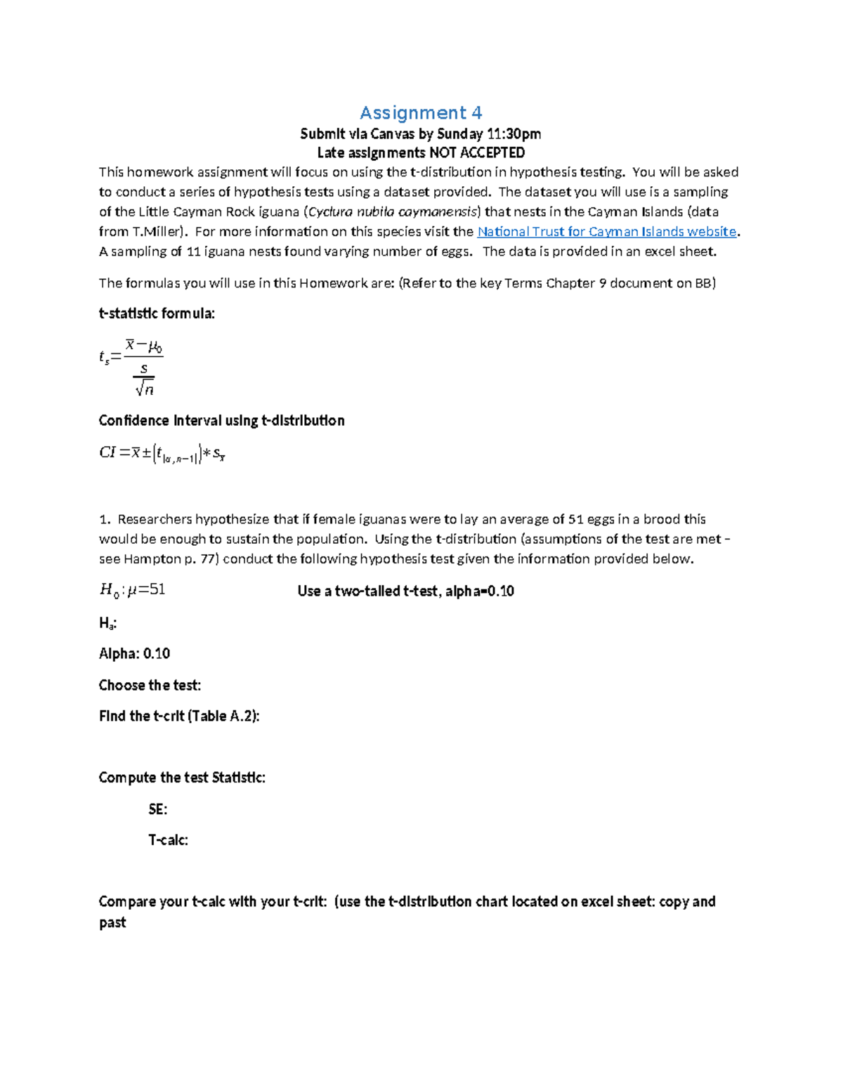 Hw 4 gen 604 of 2024 fall - Assignment 4 Submit via Canvas by Sunday 11:30pm Late assignments ...