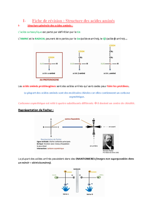 TD 5-7 Structure et propriétés des AA et des protéines - UNIVERSITÉ ...