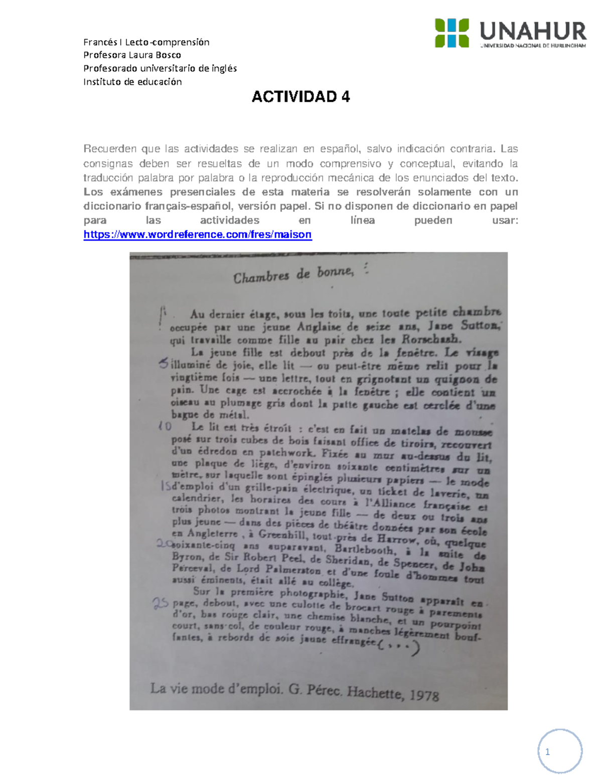 Actividad 4 - Va en conjunto con la Clase 4 - Profesora Laura Bosco ...