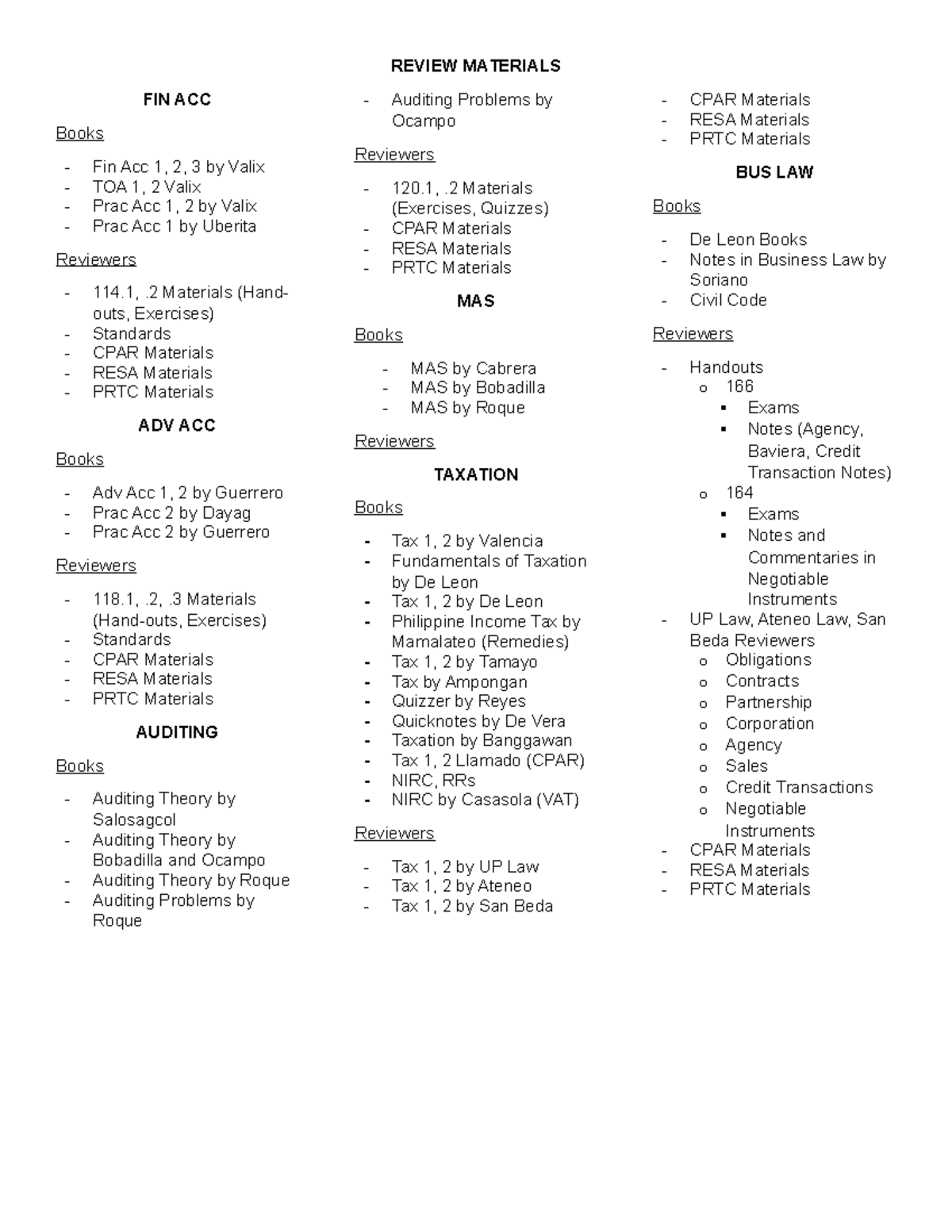 Pdfcoffee - Jzjsjzkzkzlsjdjdkkzkzkzk - REVIEW MATERIALS FIN ACC Books Fin Acc 1, 2, 3 by Valix ...