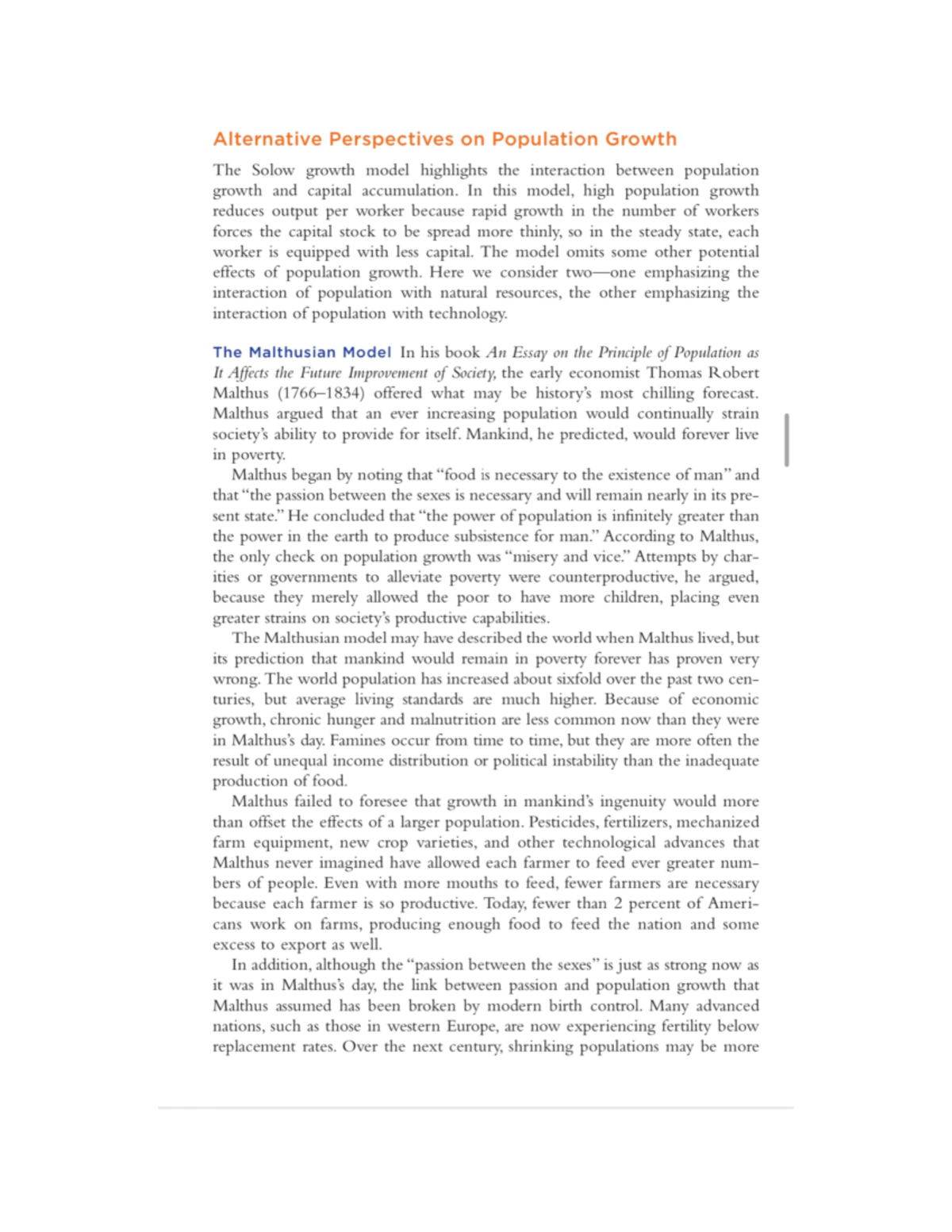 Alternative Perspectives on Population Growth - MACRO ECONOMICS - Studocu