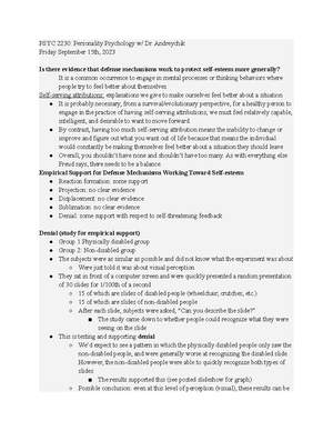 9 8 - Andreychik - PSYC 2230: Personality Psychology w/ Dr. Andreychik ...