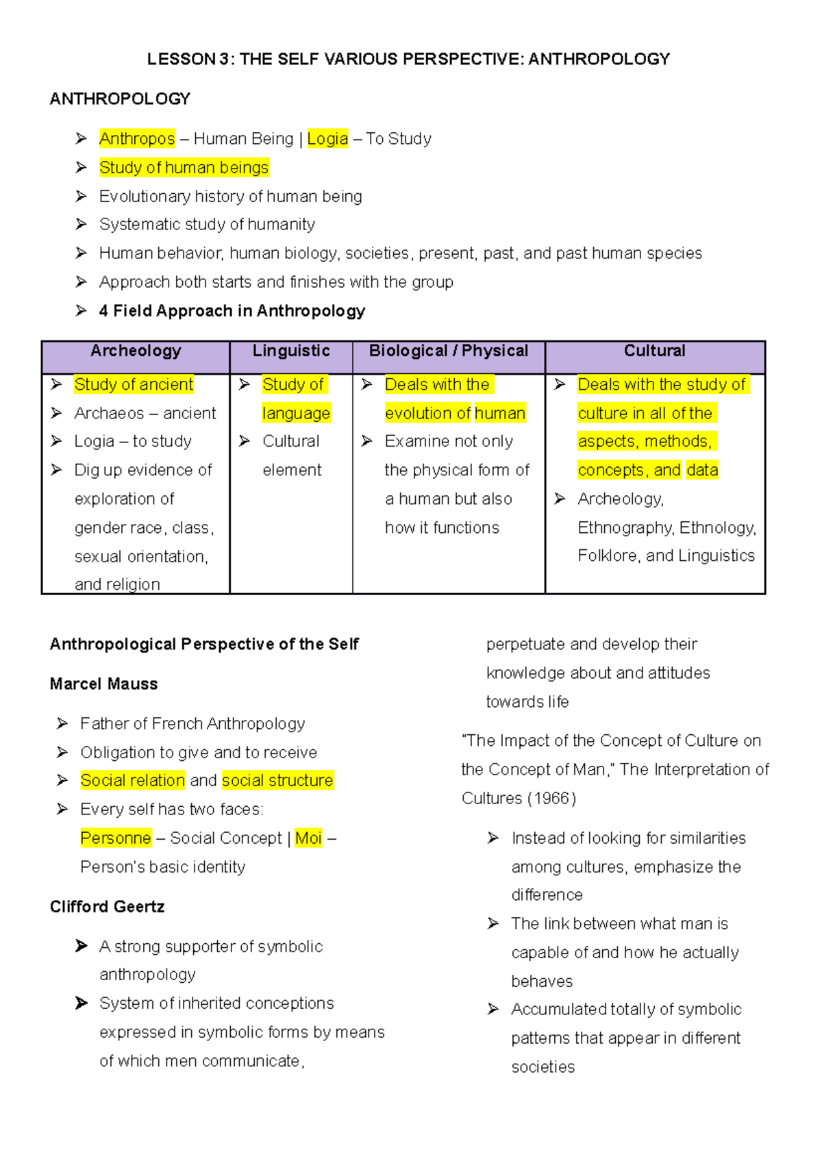 Understanding The Self Reviewer - LESSON 3: THE SELF VARIOUS ...
