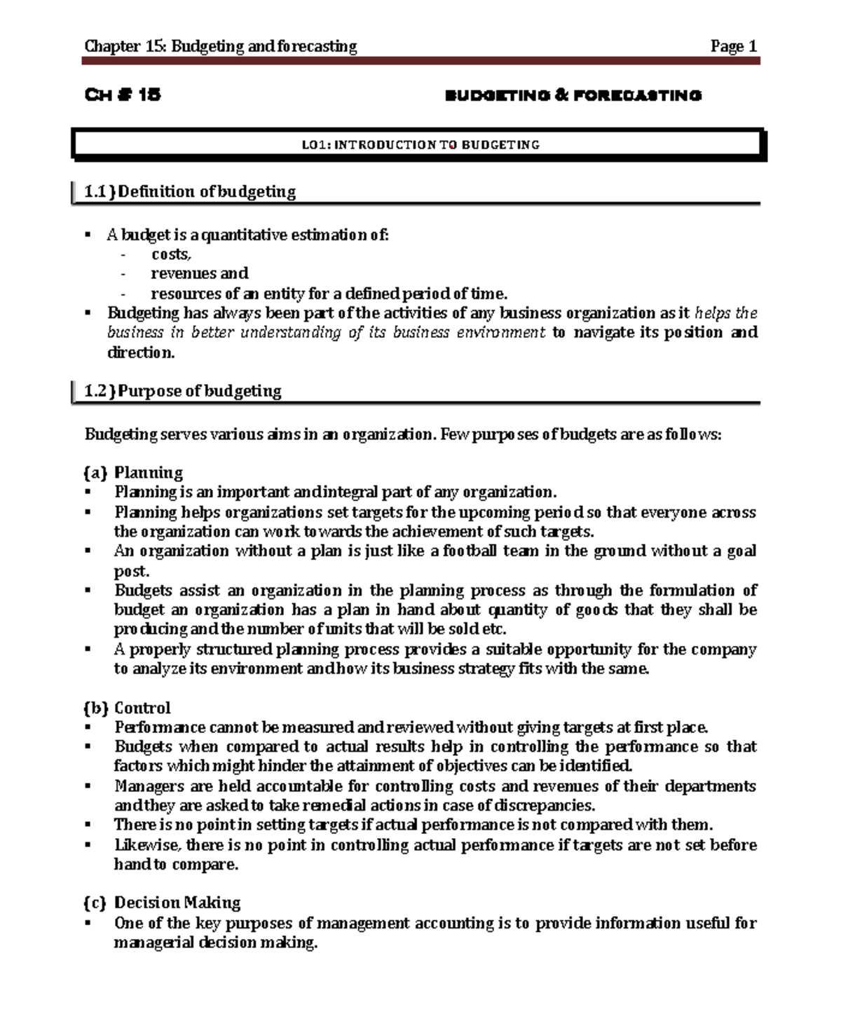Budgeting And Forecasting Part 1 Ch 15 Budgeting Forecasting budgeting-and-forecasting-part-1-ch-15-budgeting-forecasting