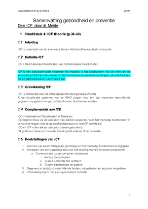 Gezondheid en preventie horcollege (15-10) - Gezondheid en preventie ...