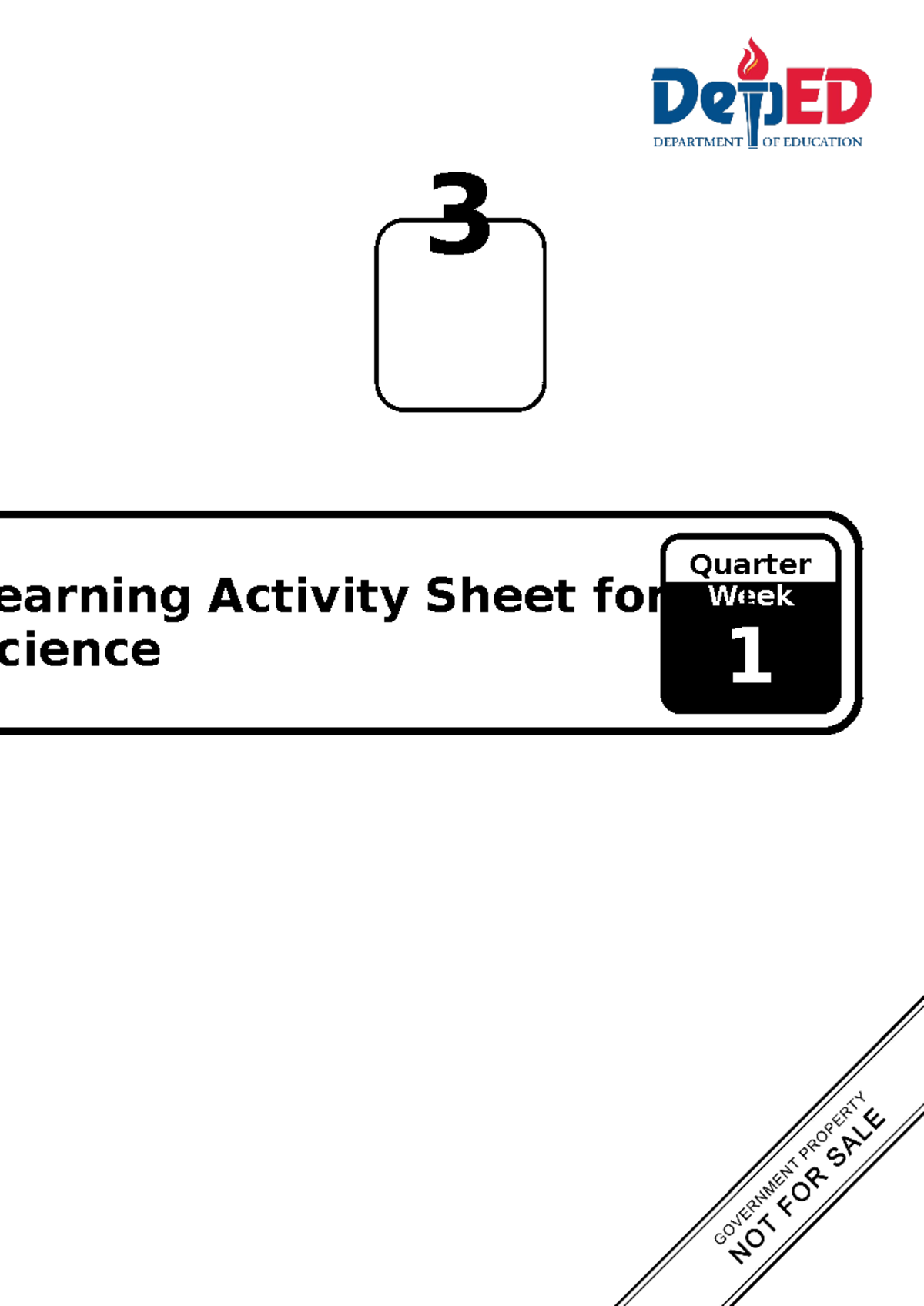 Worksheet template English version 2 - 3 for Week Quarter 1 Learning ...