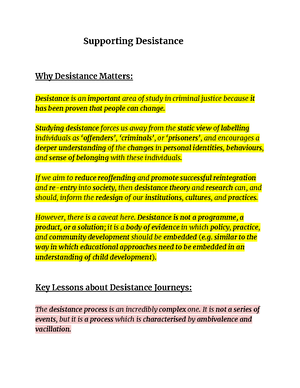 Understanding Desistance - A clear and precise definition and ...