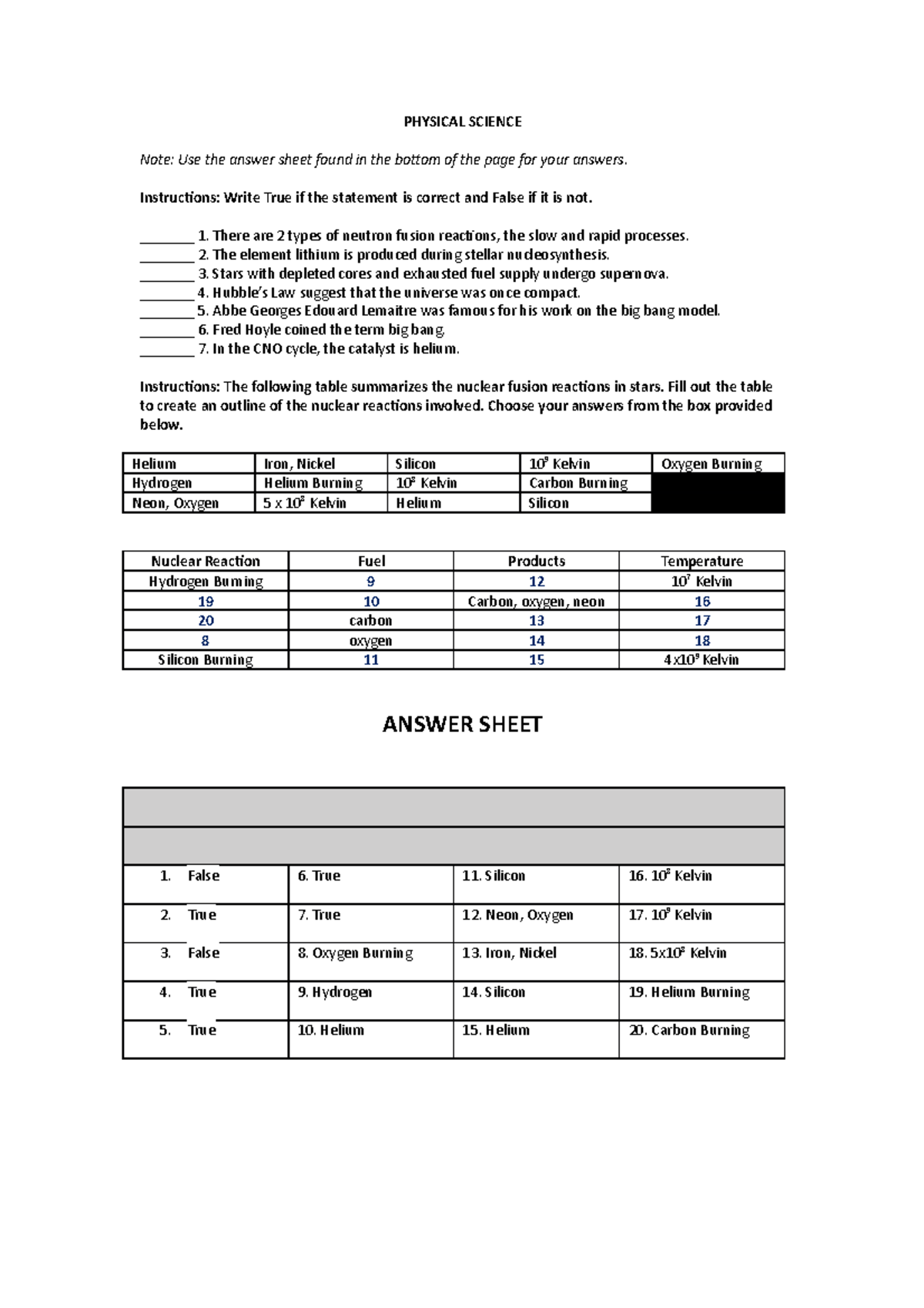 Chapter-1-B-Async (1) Ans - PHYSICAL SCIENCE Note: Use the answer sheet found in the bottom of ...