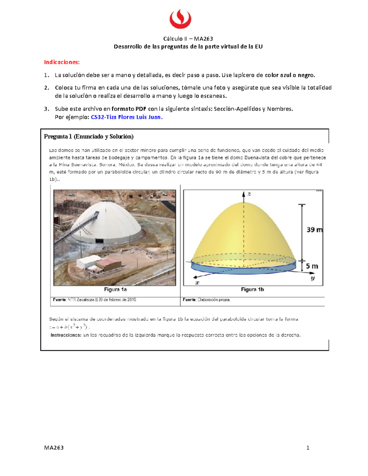 CV33- sssssssssssssss - Cálculo II – MA Desarrollo de las preguntas de la parte virtual de la EU ...