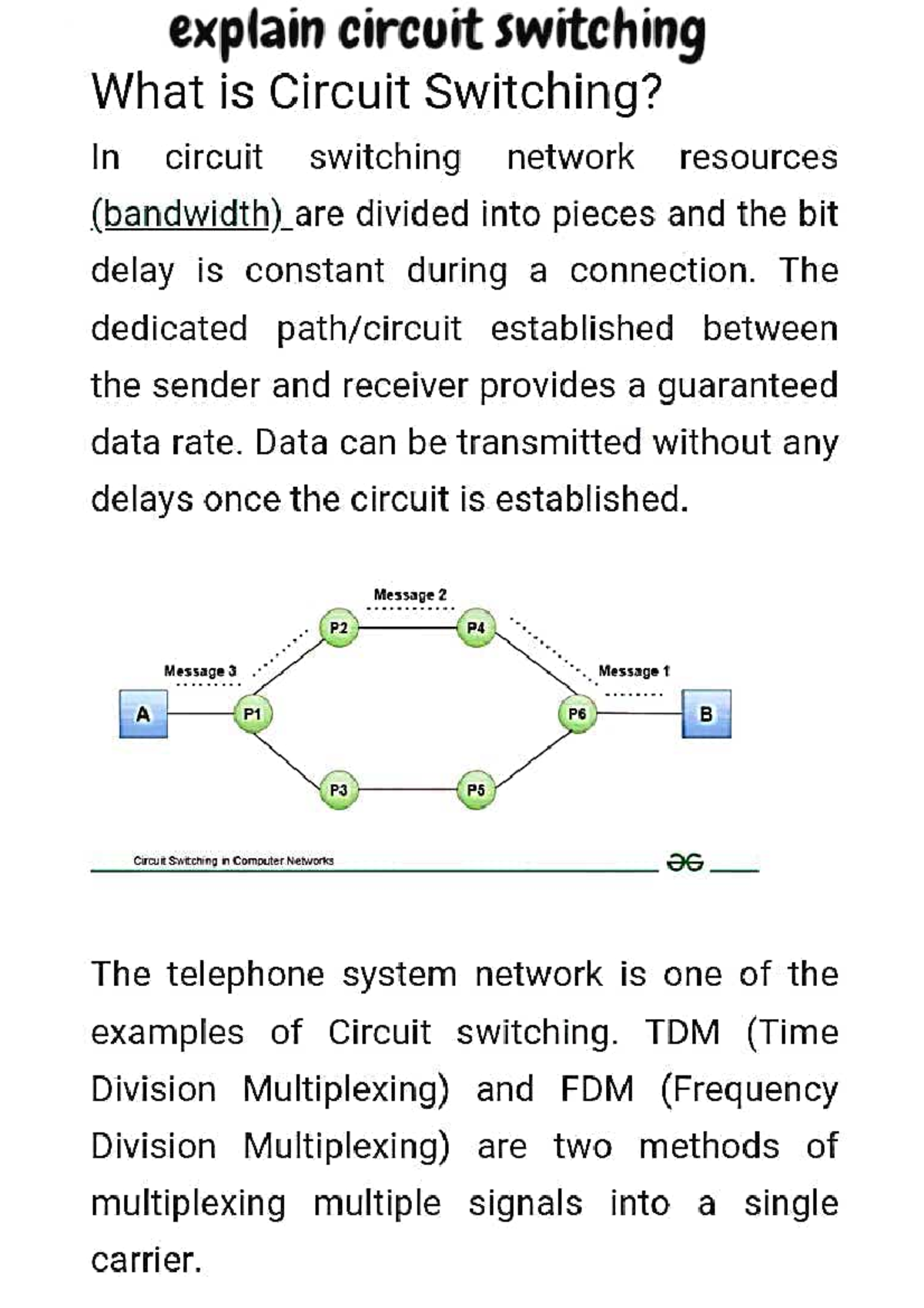 Switch - Key notes - explain circuit switching What is Circuit ...