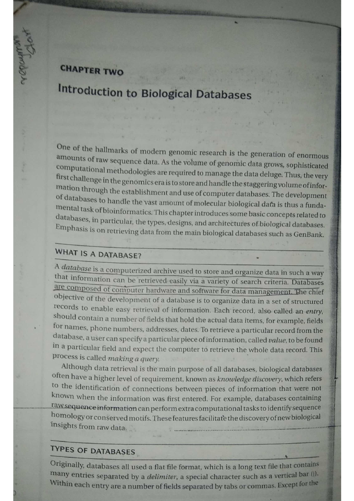 Biological database - As the volume of genomic data grows ...