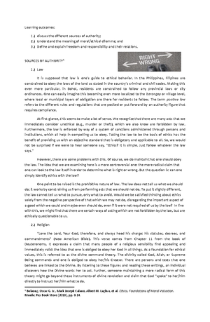 Ethics-Module Lesson 2 - Republic of the Philippines BOHOL ISLAND STATE ...