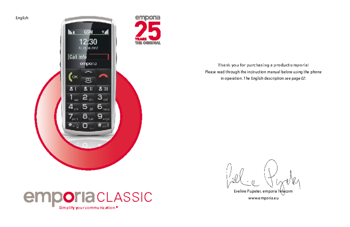 V26 Classic EN - manuales - English Eveline Pupeter, emporia Telecom ...