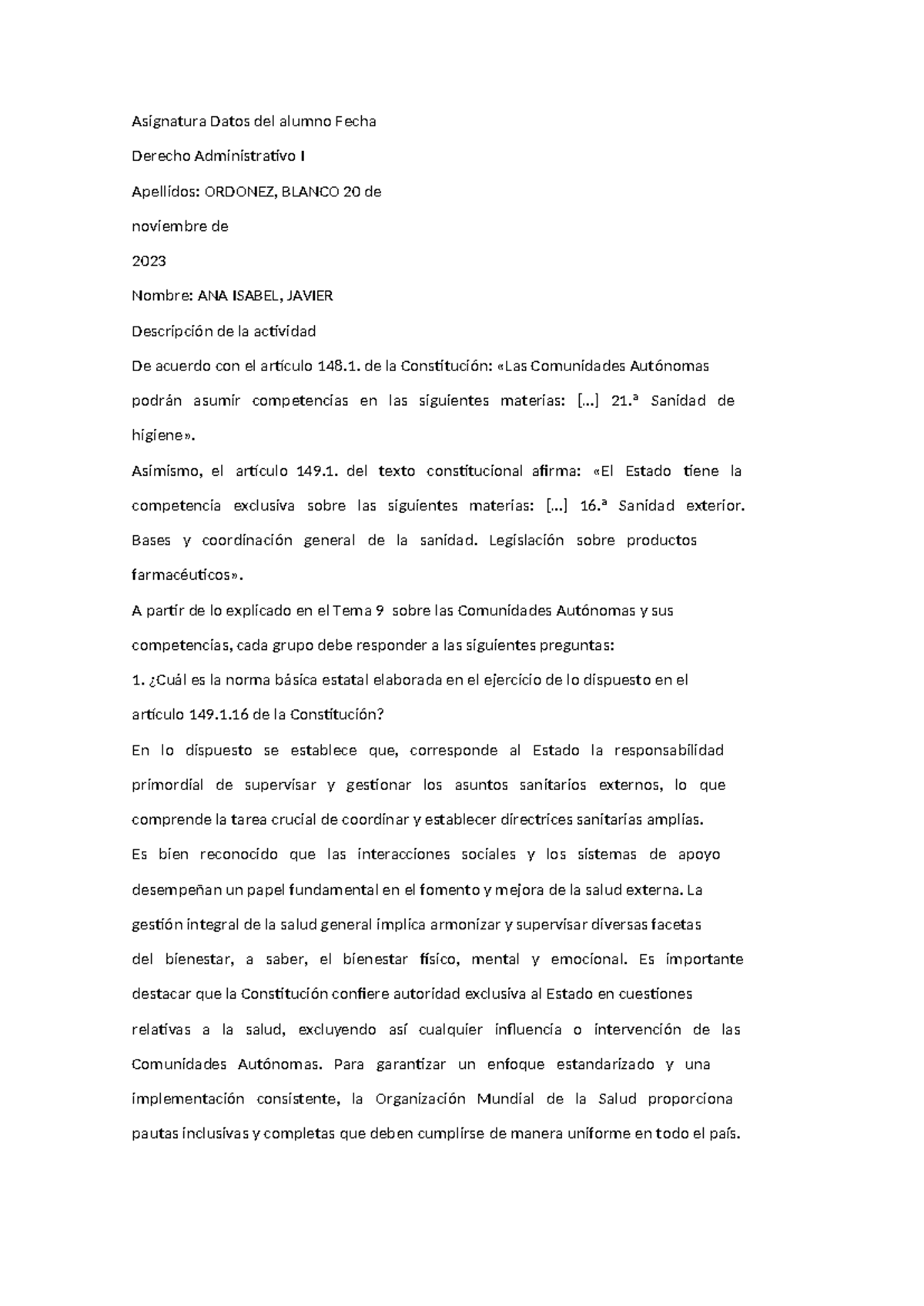 Admi grupal competencias de las comunidades autonomas en materia de ...