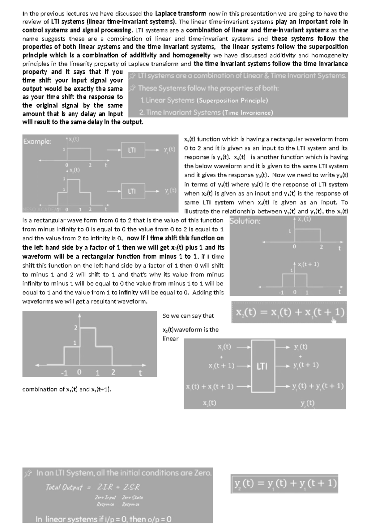LTI and Transfer Function - In the previous lectures we have discussed ...