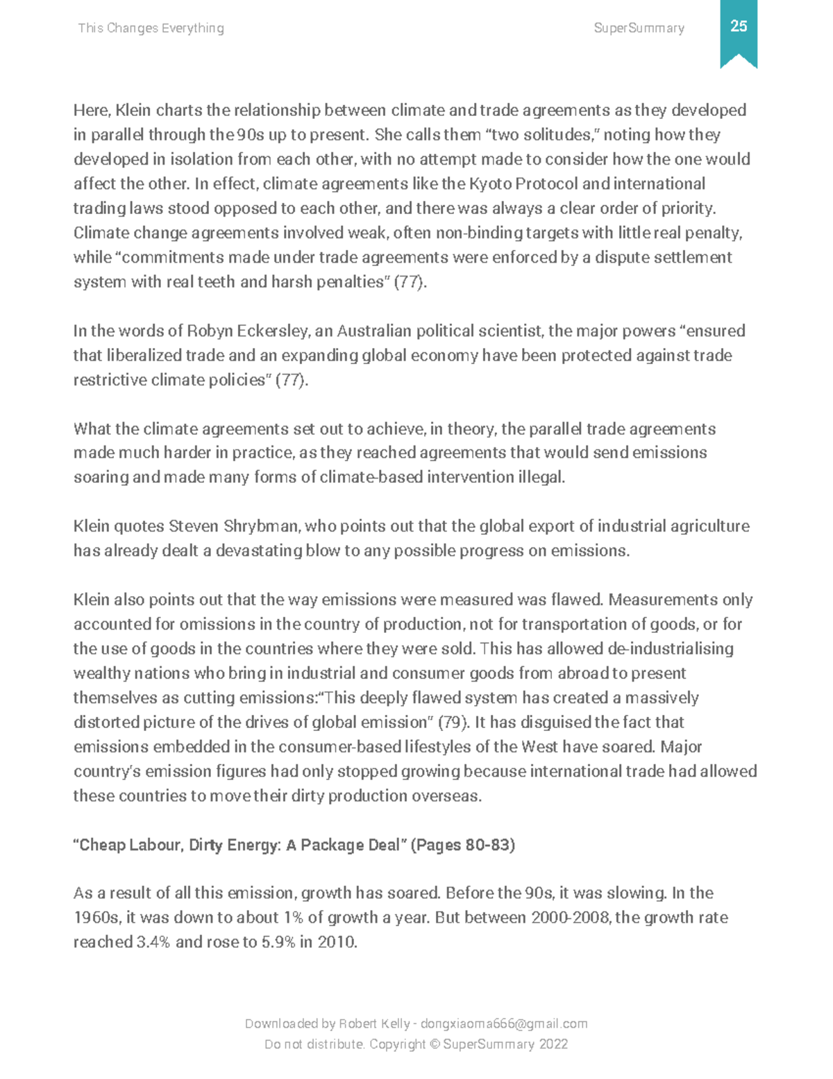 This Changes Everything - Super Summary Study Guide 26 - Here, Klein ...