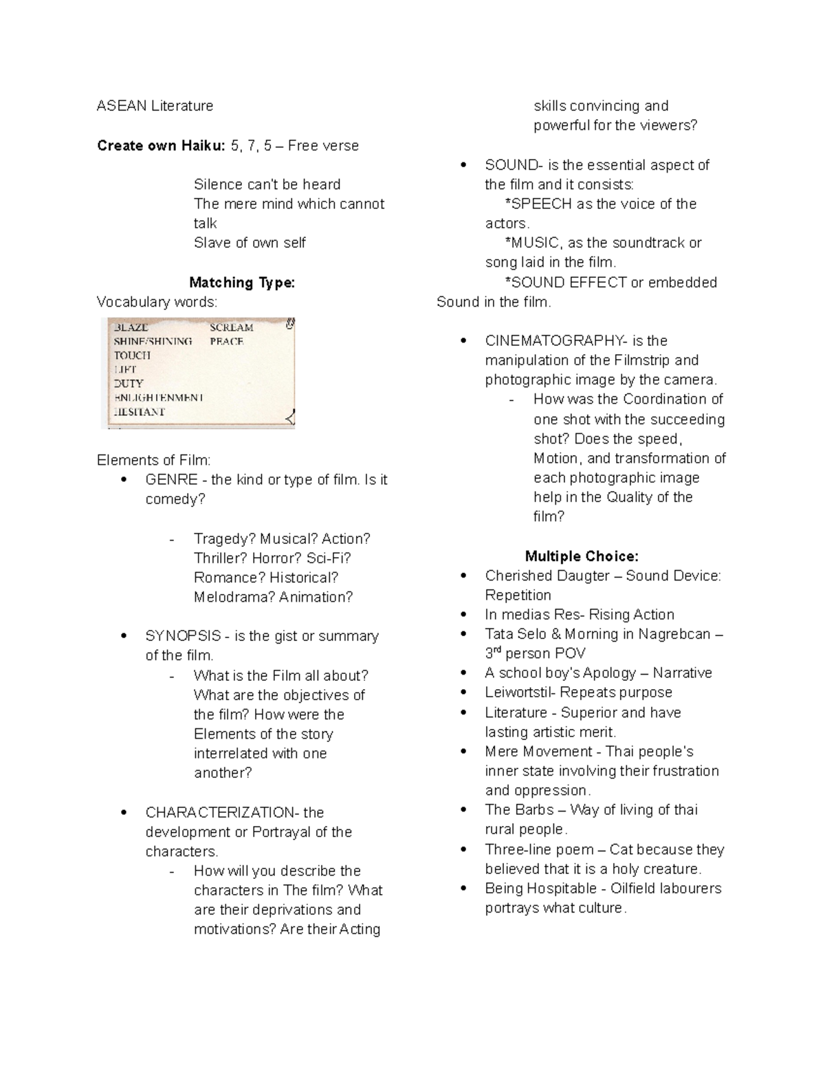 Review- Asean - Bsbsha - ASEAN Literature Create own Haiku: 5, 7, 5 ...