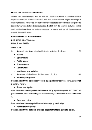 OVM2601 EXAM Portfolio - Name and surname: kgantsho sekgobela Student ...