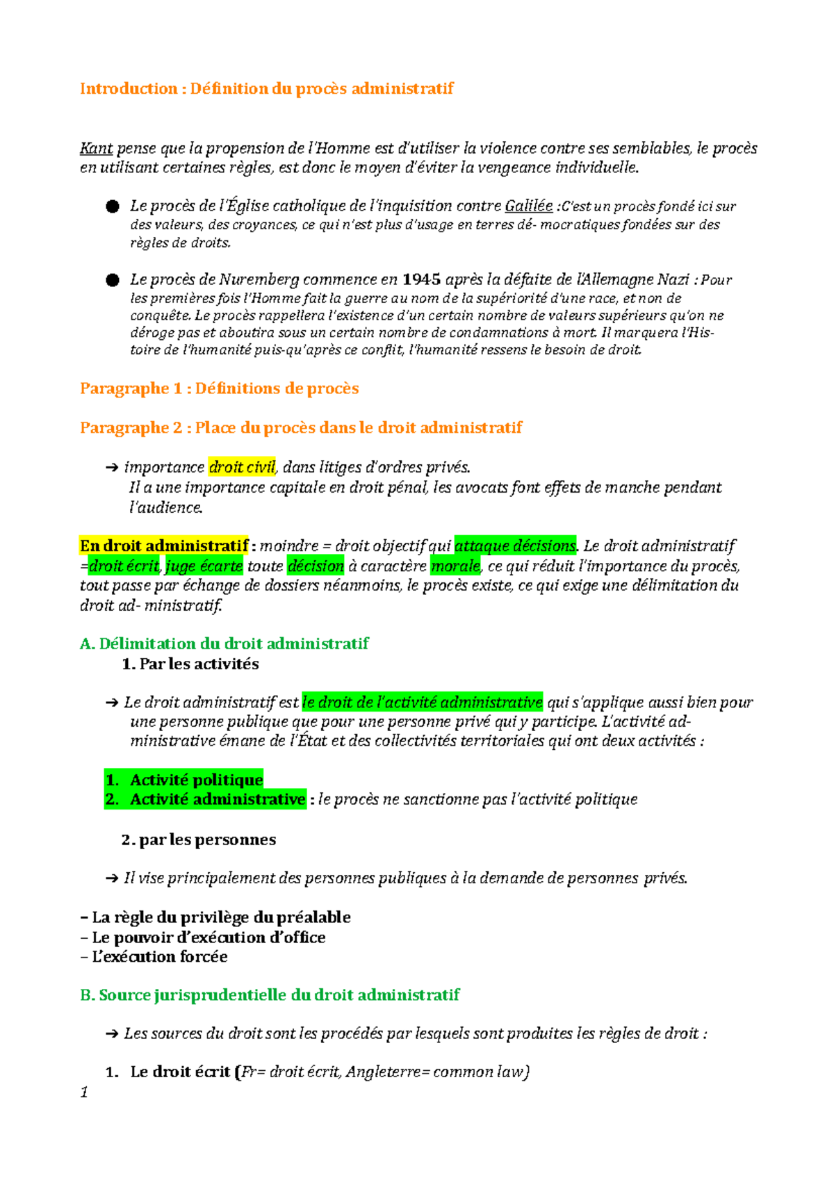 Grands Procès Administratifs[ 137] - Introduction : Définition du ...