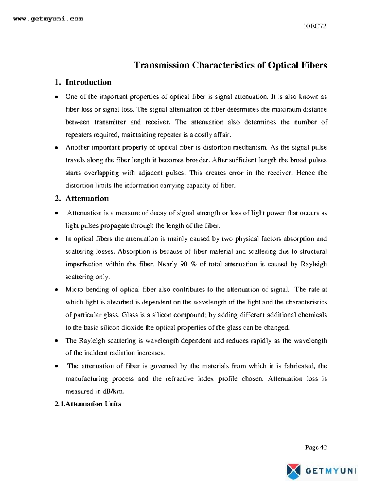 Electronics-communication engineering optical-fiber-communication - Studocu
