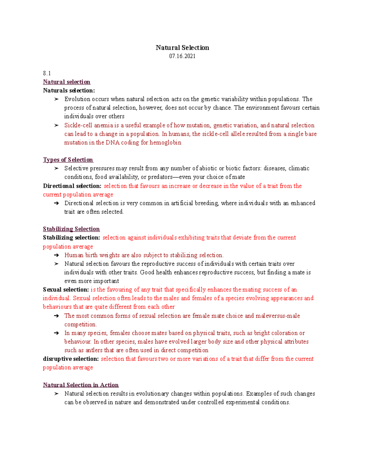 Natural Selection - science - Natural Selection Natural selection ...