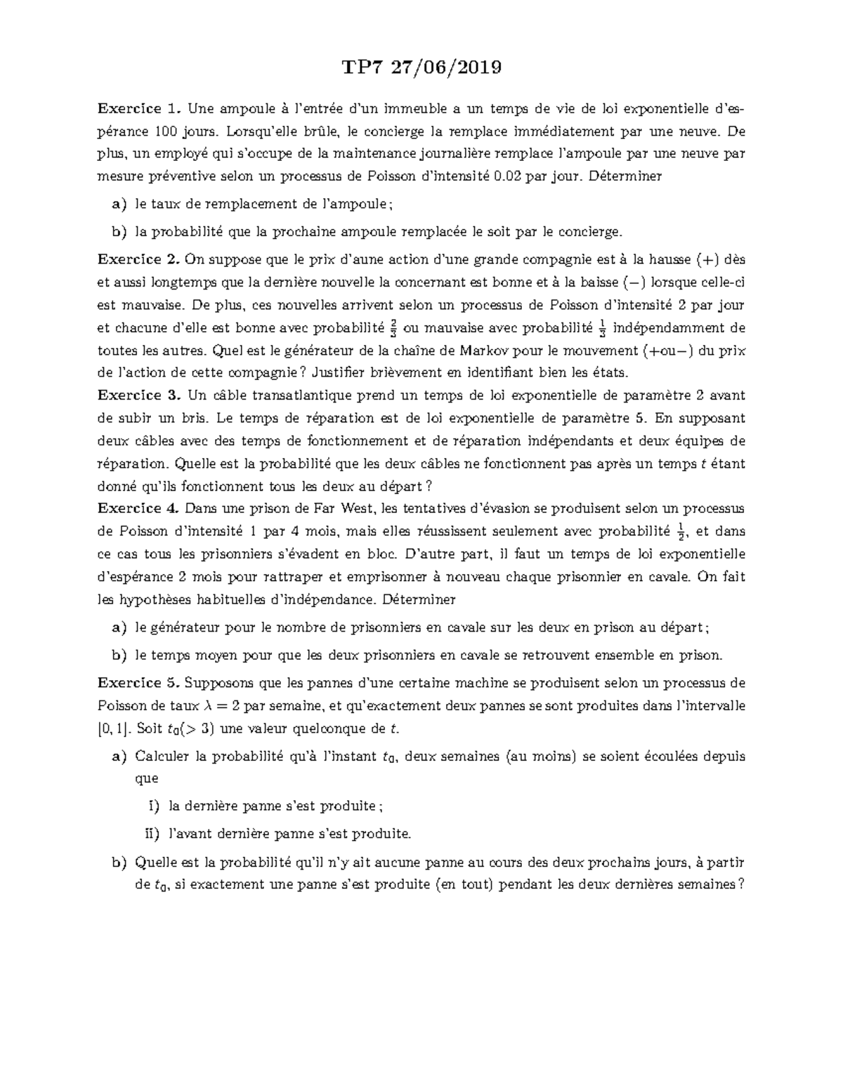 MAT2717 TP7[E19] - tp pour le cours - TP7 27/06/ Exercice 1. Une ...