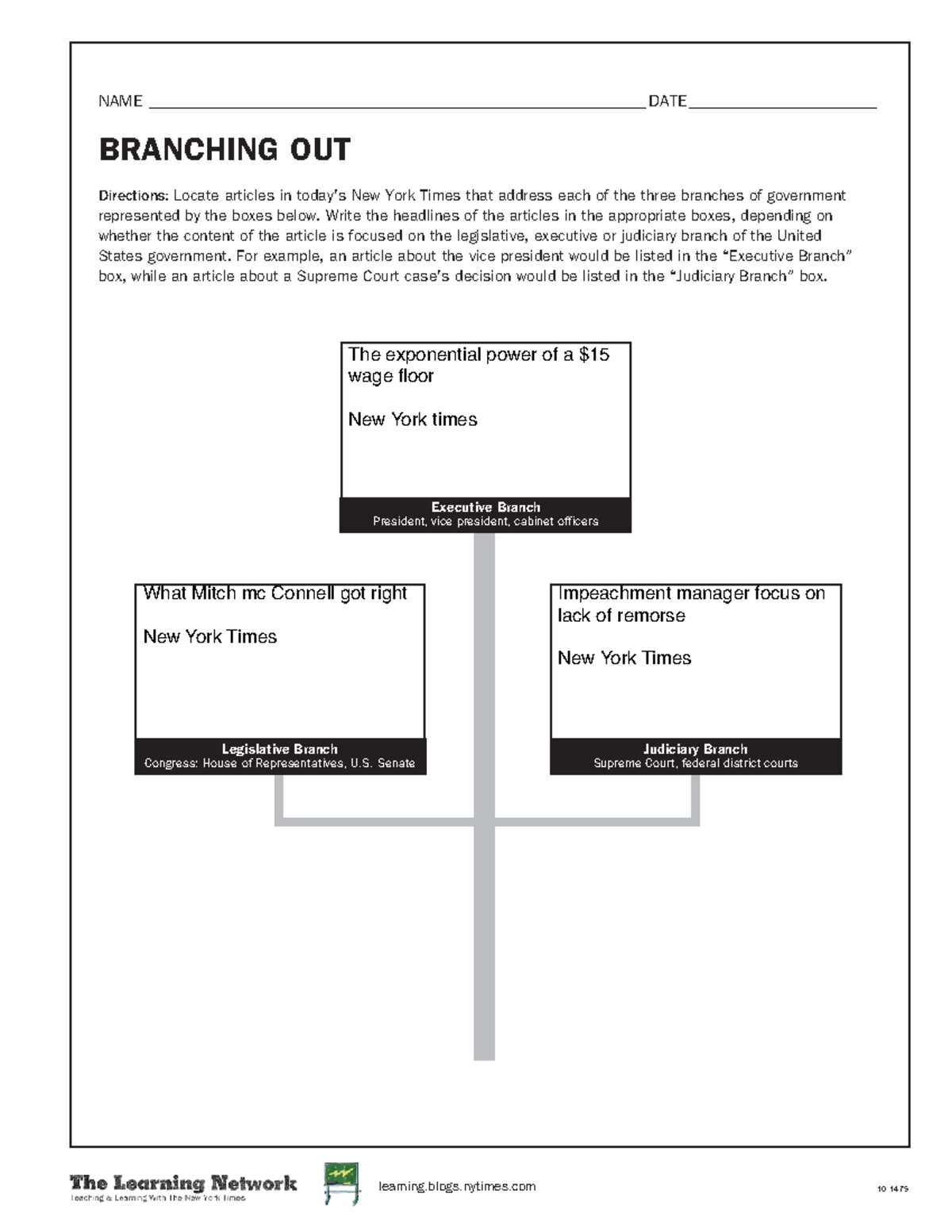 Branching Out Nytln - Tthhh - learning.blogs.nytimes 10- NAmE - Studocu