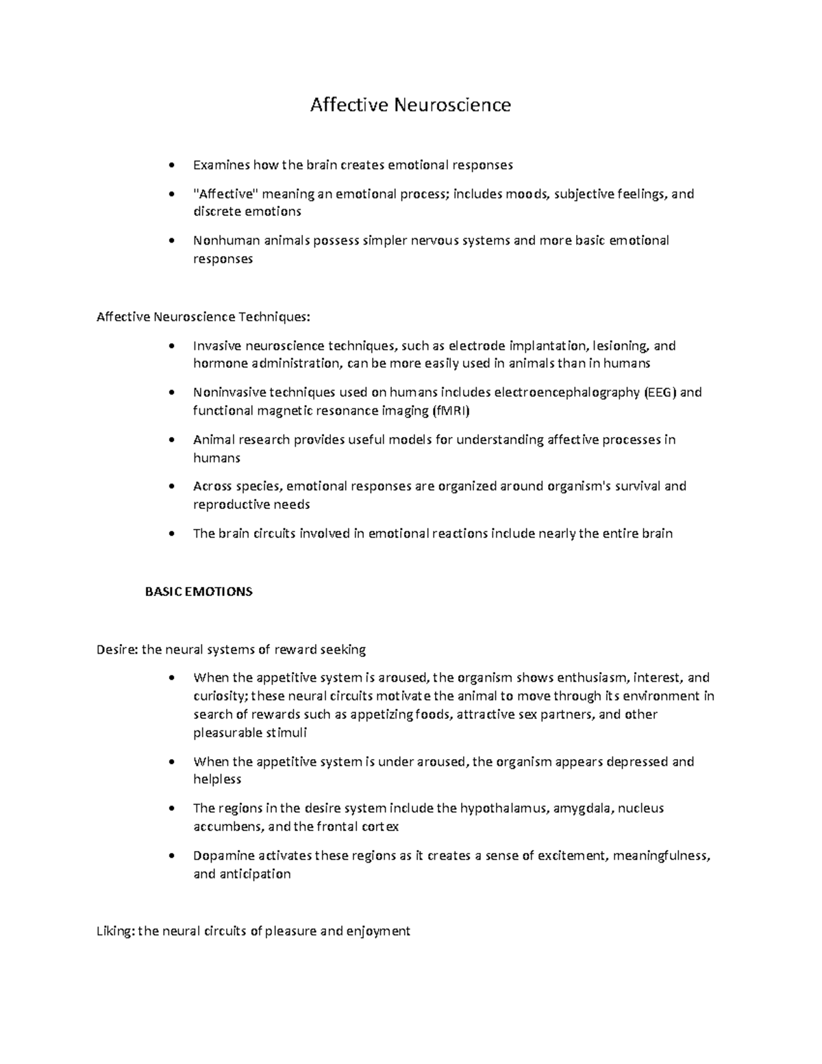 Affective Neuroscience - Warning: TT: undefined function: 32 Affective Neuroscience Examines how ...