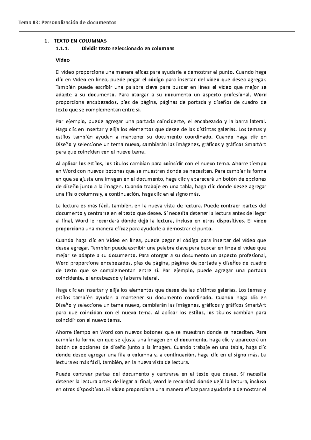 Tema 03 - Texto en columnas 01 - 1. TEXTO EN COLUMNAS 1.1. Dividir ...