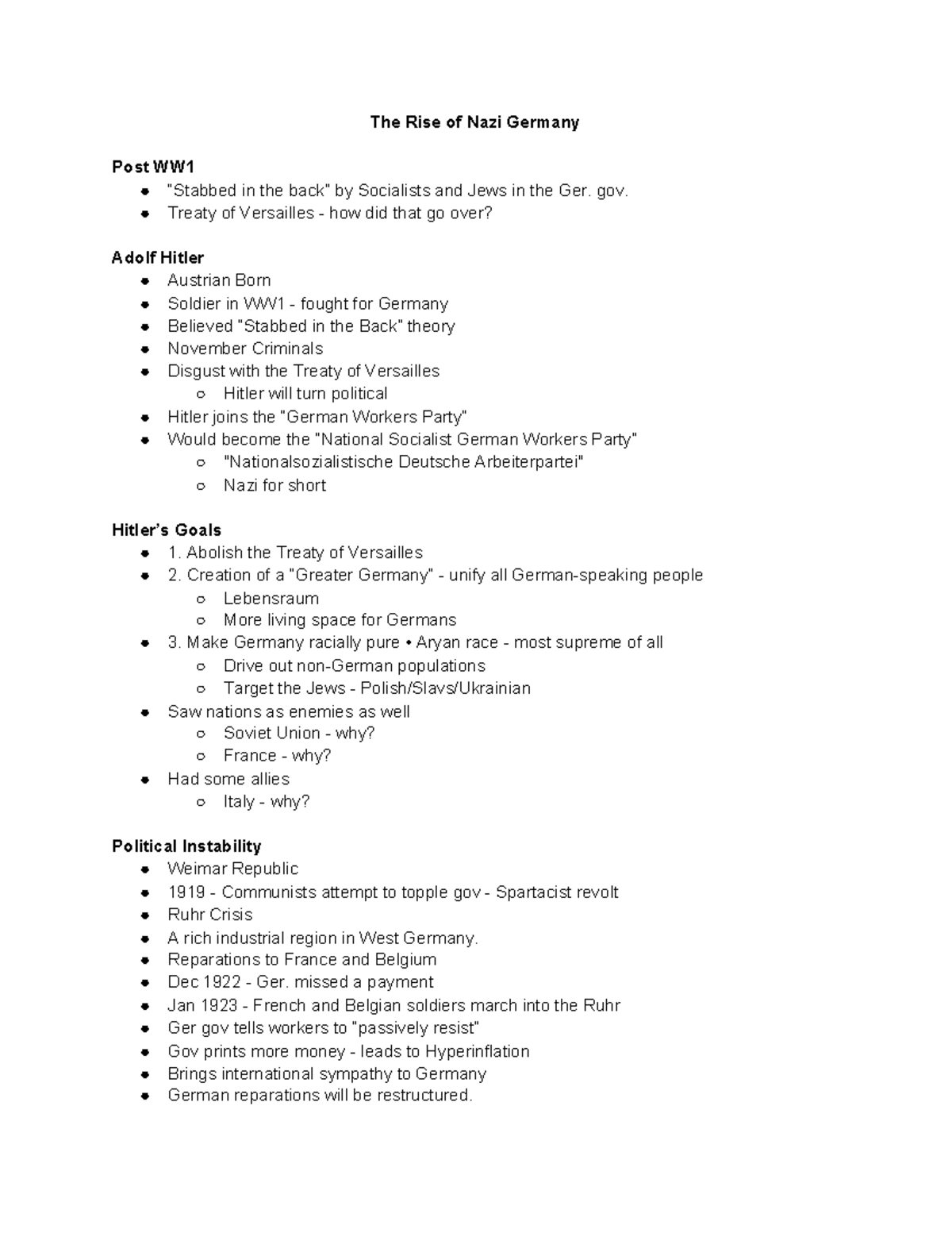 The Rise of Nazi Germany - History since 15th century - The Rise of ...