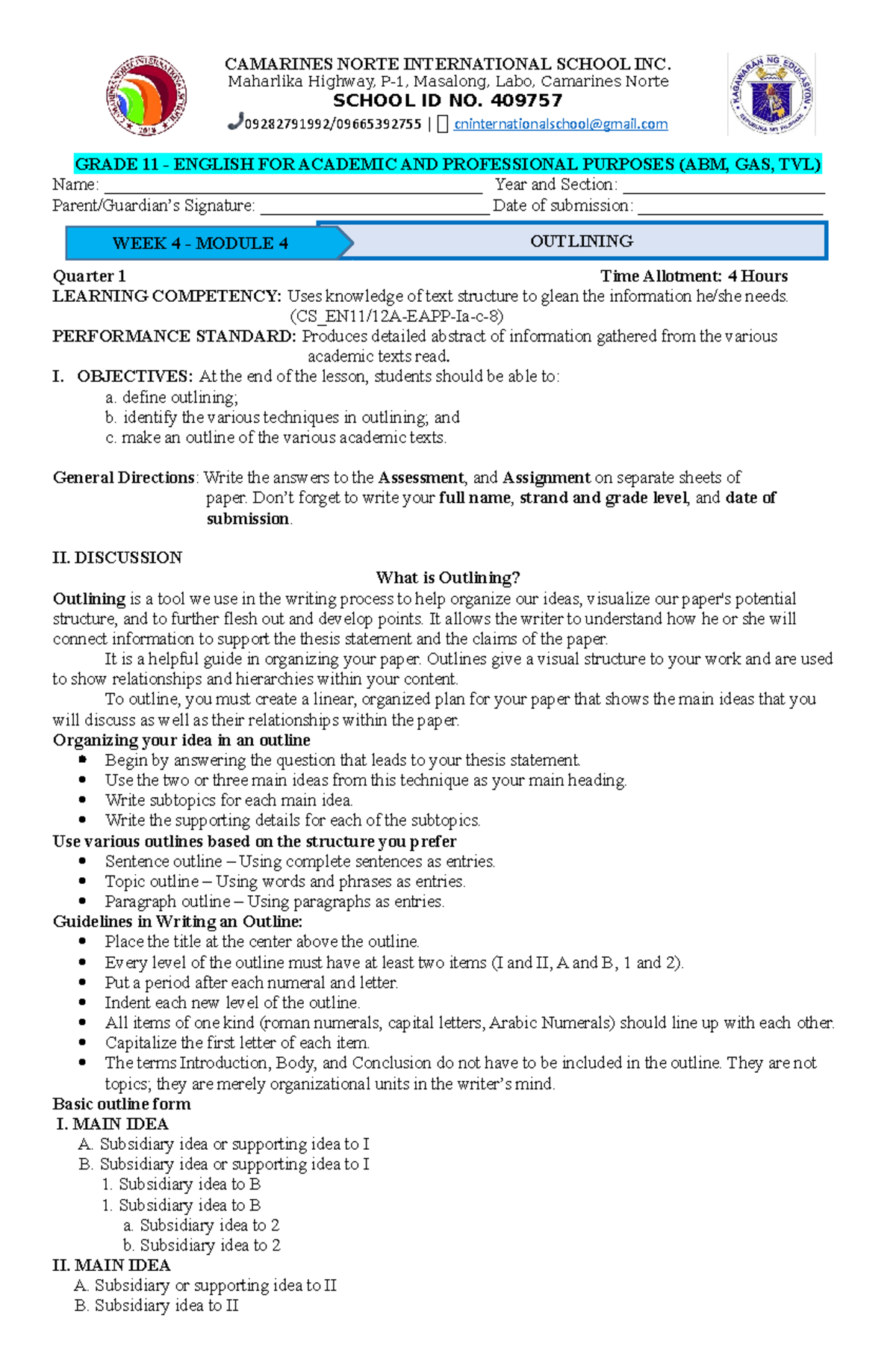 EAPP module 4 - learn - CAMARINES NORTE INTERNATIONAL SCHOOL INC ...