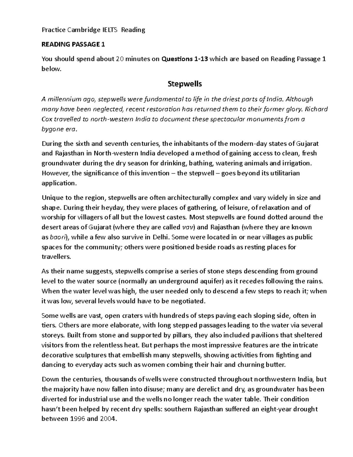 Practice Cambridge Ielts Reading - Practice Cambridge IELTS Reading ...