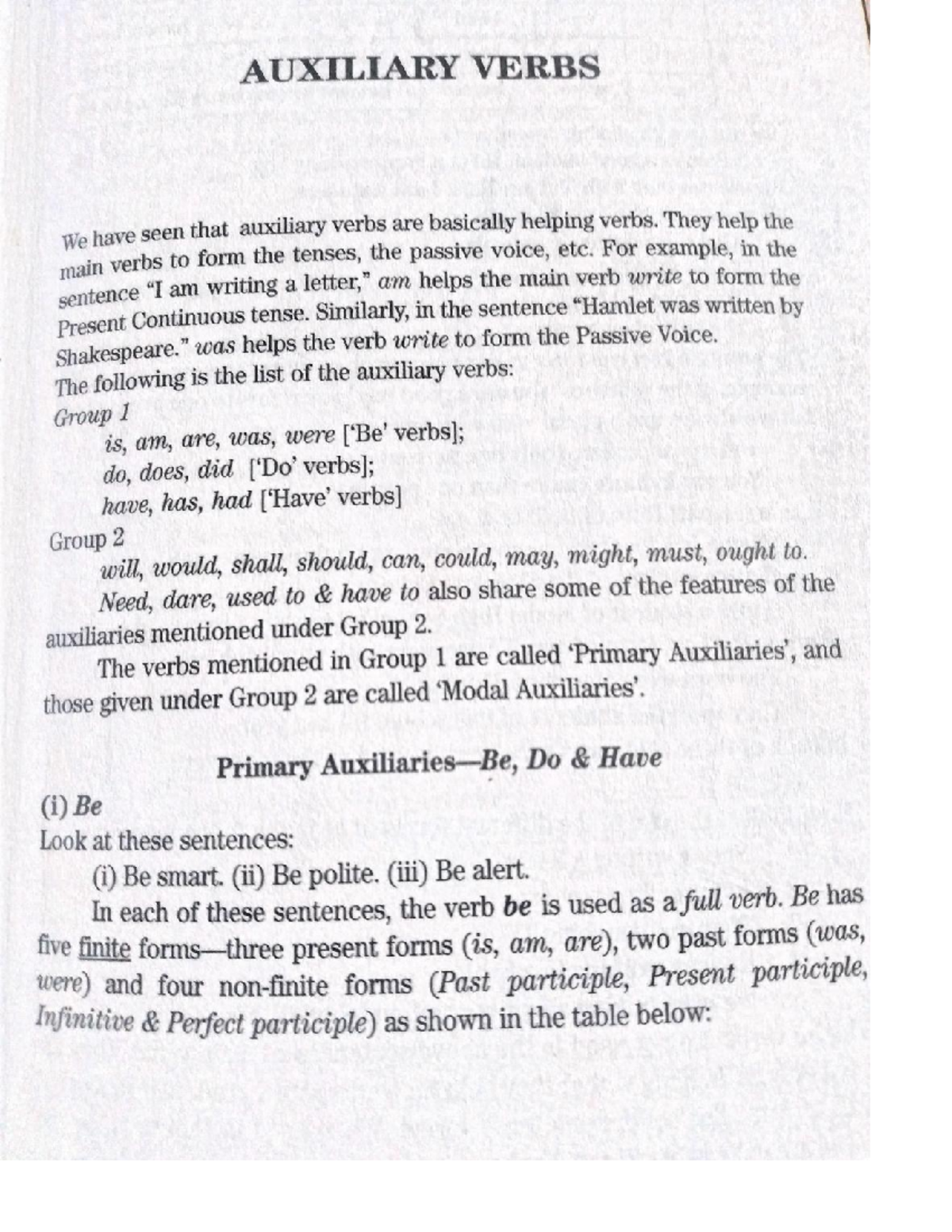 Document - verb and axillary verb - Kerala university Plus one - Studocu