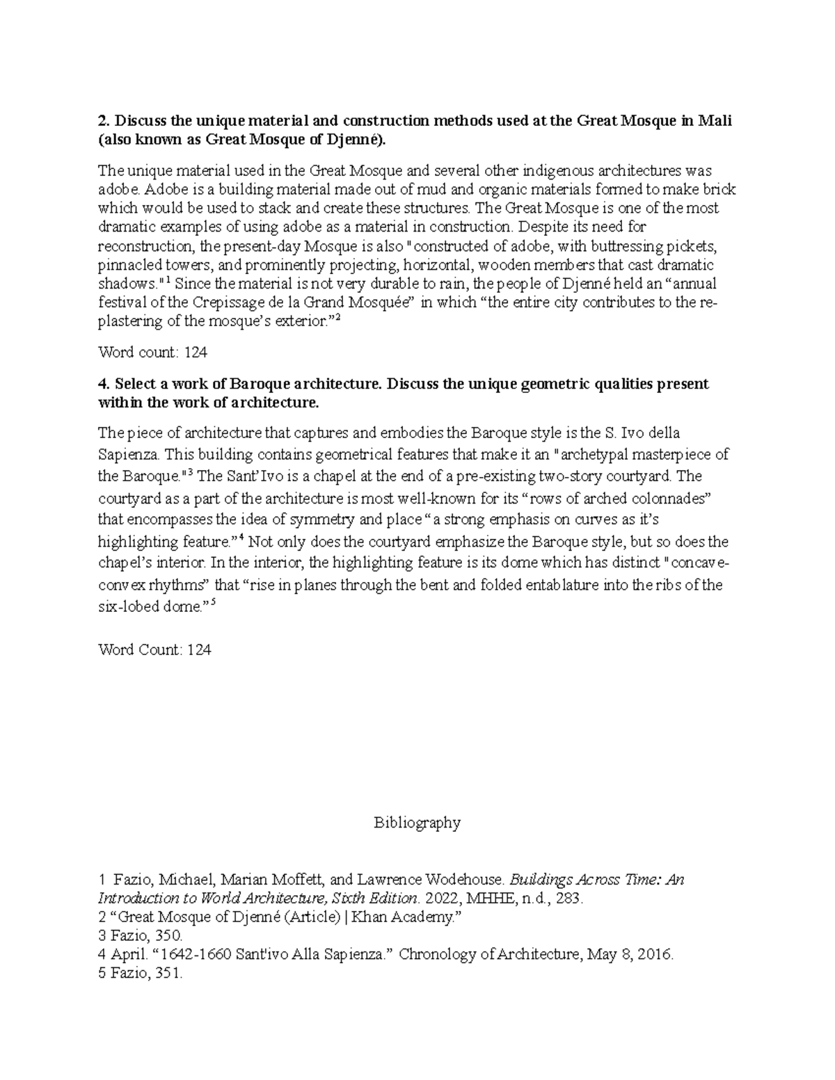 Bi-weekly writing 10,11,12 - 2. Discuss the unique material and ...