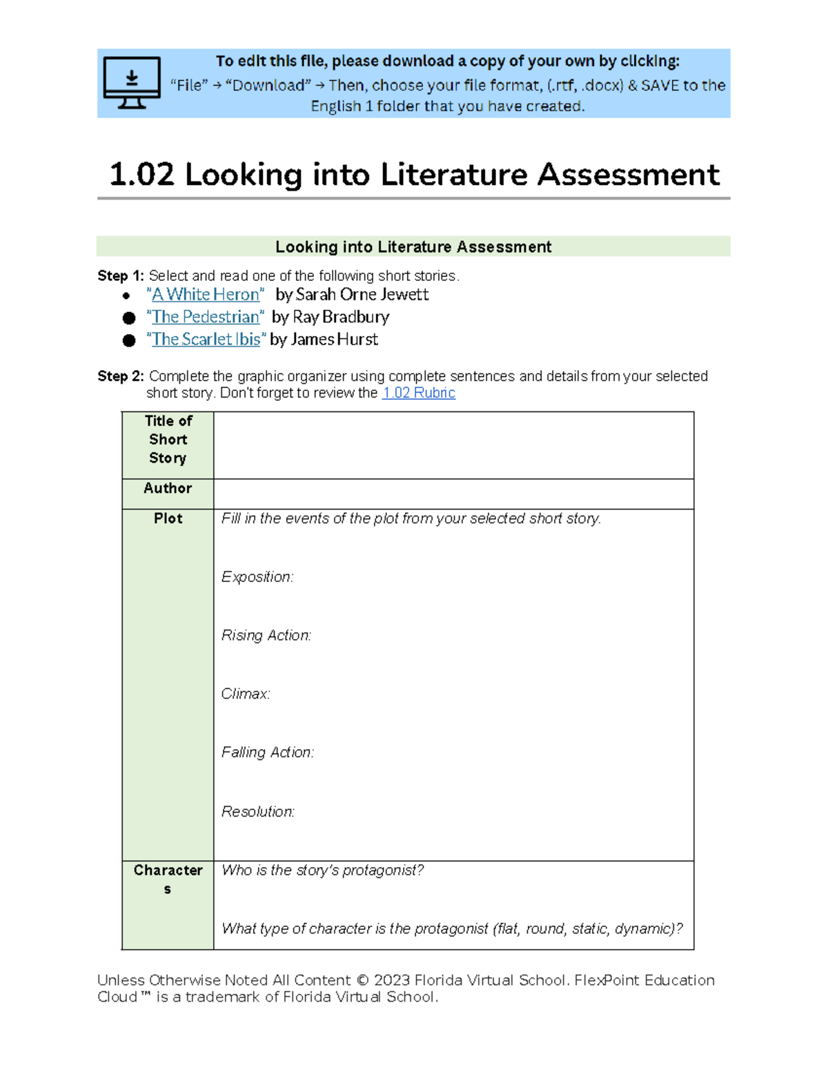 1.02 Looking Into Literature Assessment - 1 Looking into Literature ...