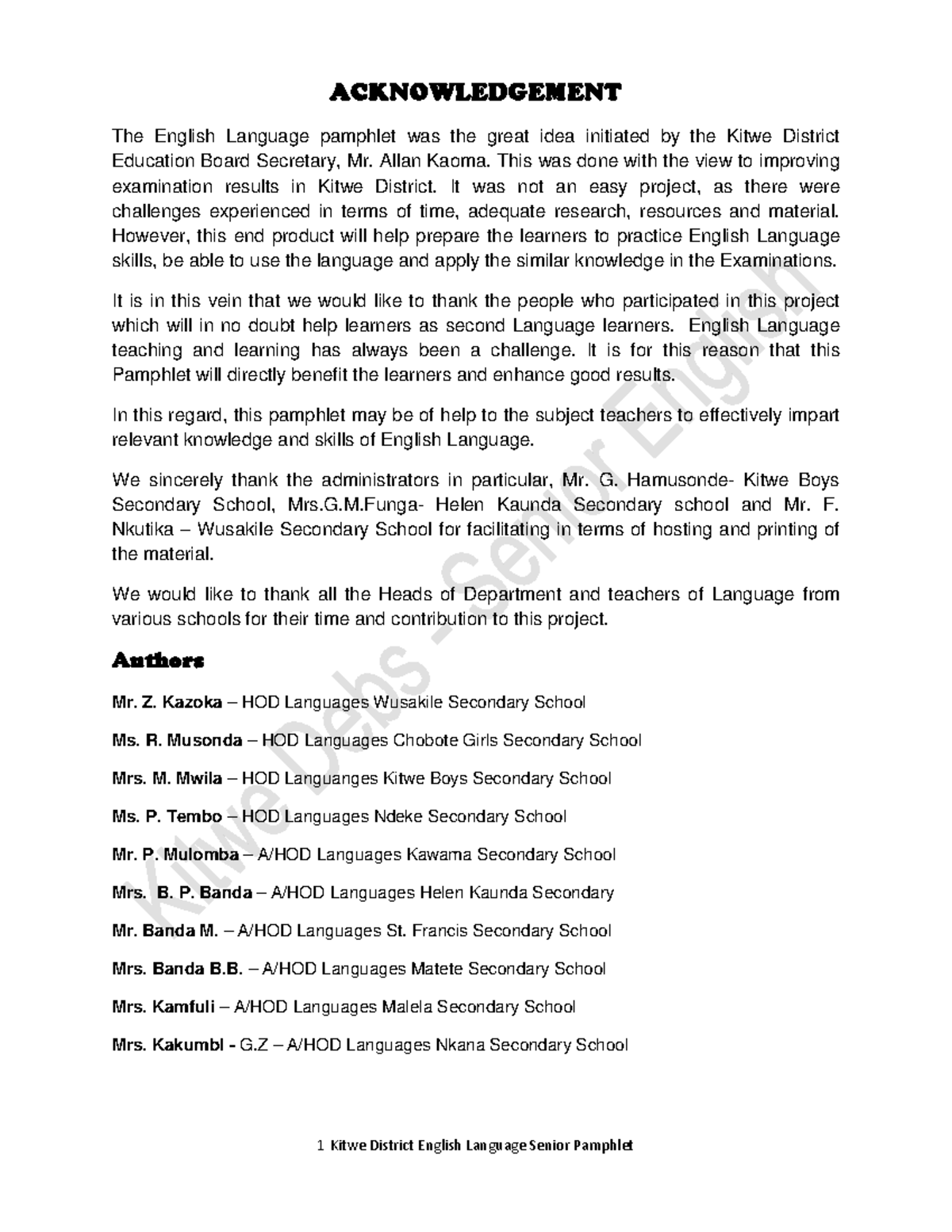 English Pamphlet Senior G10-G12-1-1 - ACKNOWLEDGEMENT The English ...