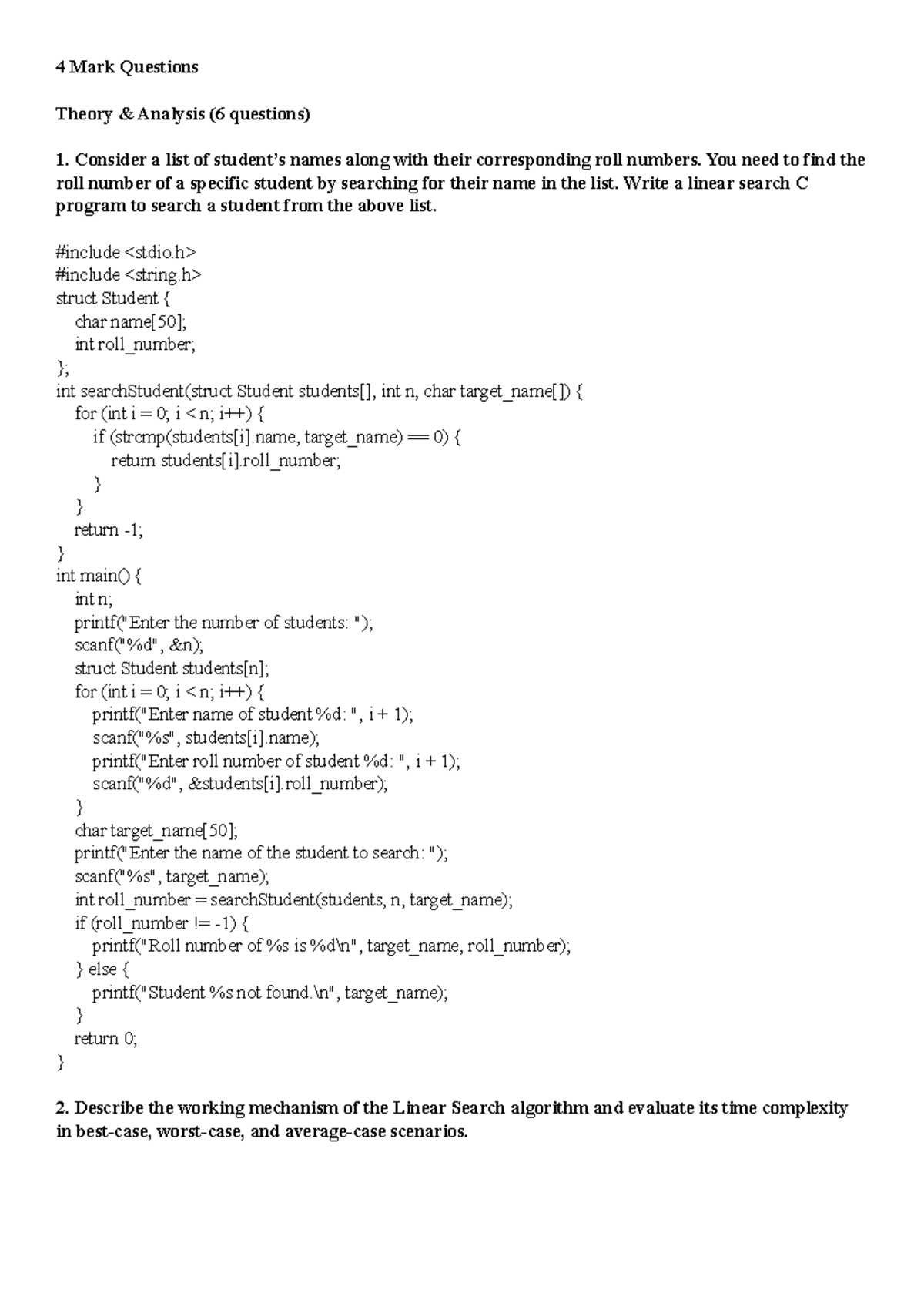 Dsa unit5 anwerkey - Hi this is my rule - 4 Mark Questions Theory ...