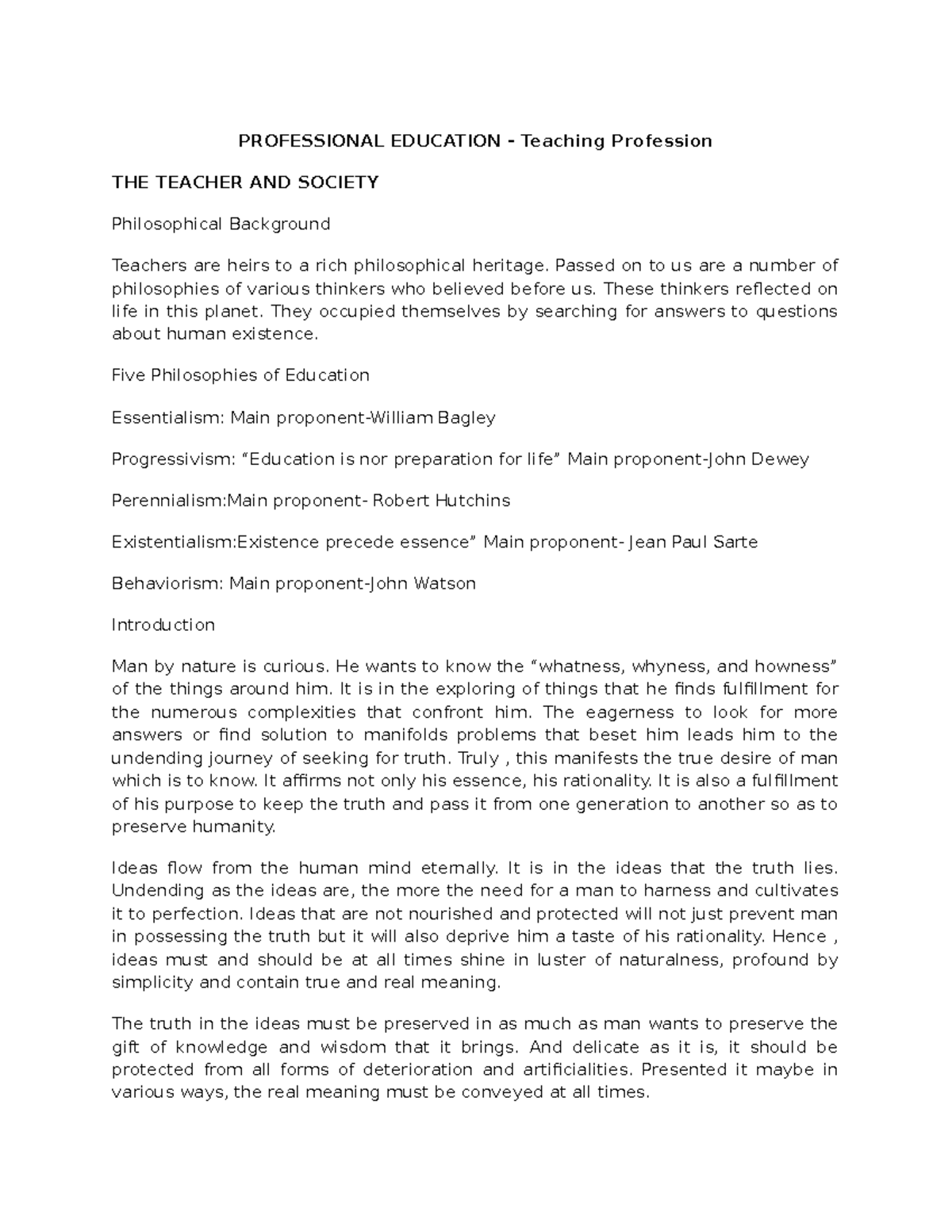 009.5 Teaching-Profession - PROFESSIONAL EDUCATION - Teaching ...