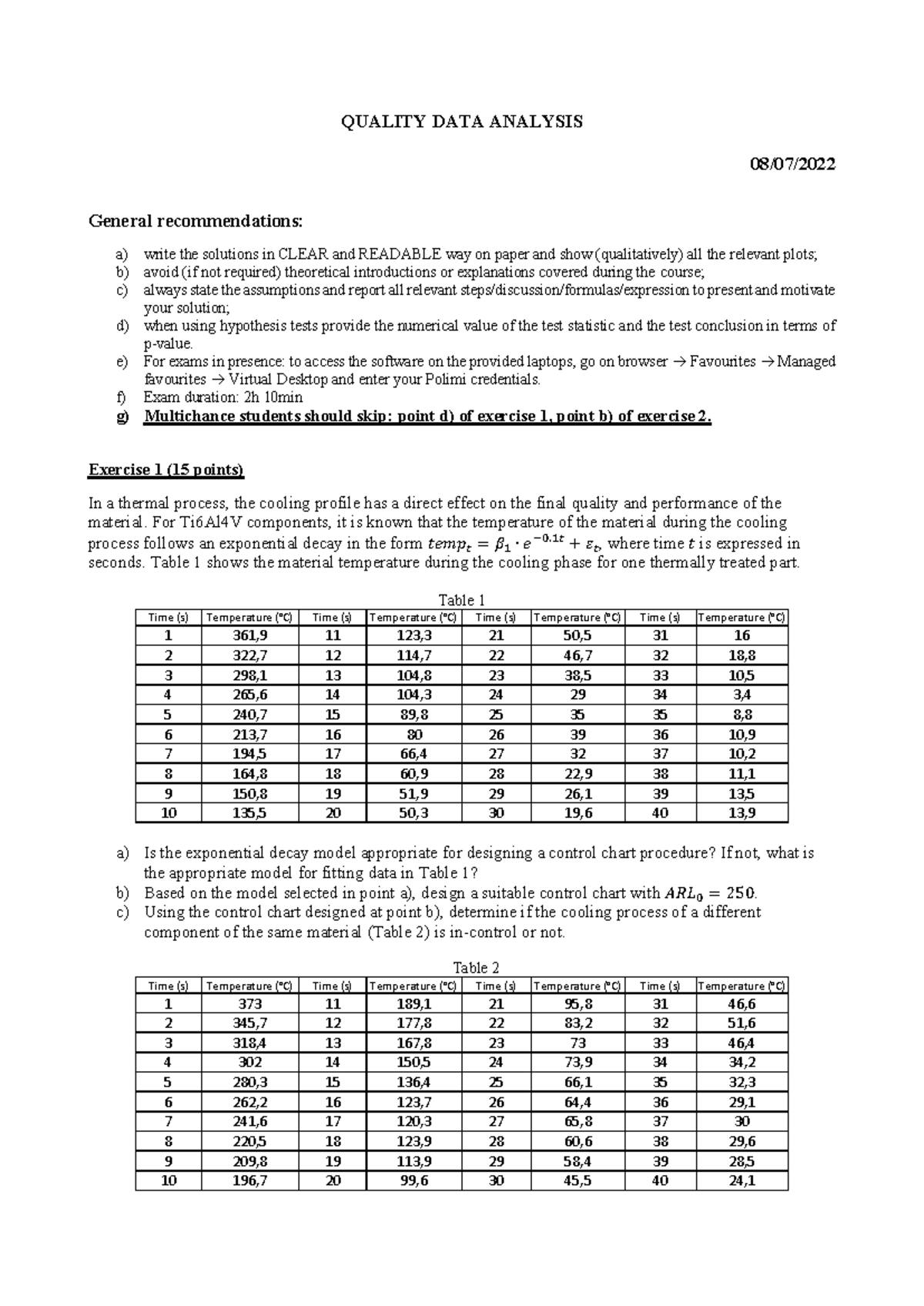 Examenes - Compilation of solved exams from 2019 to 2022 - QUALITY DATA ...