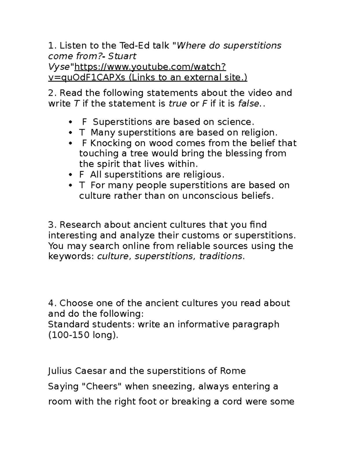 Act 7 ingles nivel 3 - Listen to the Ted-Ed talk "Where do ...