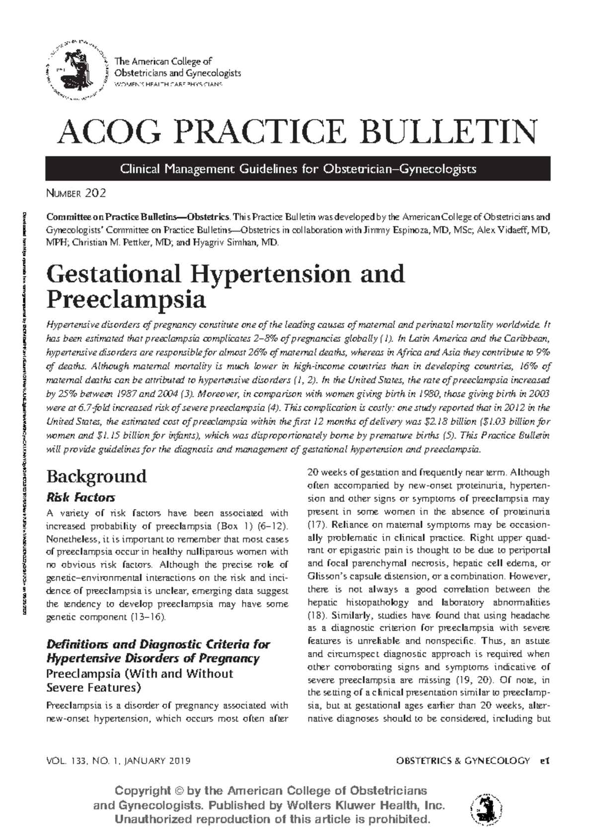 ACOG Practice Bulletin No 202 Gestational - Downloaded from journals ...