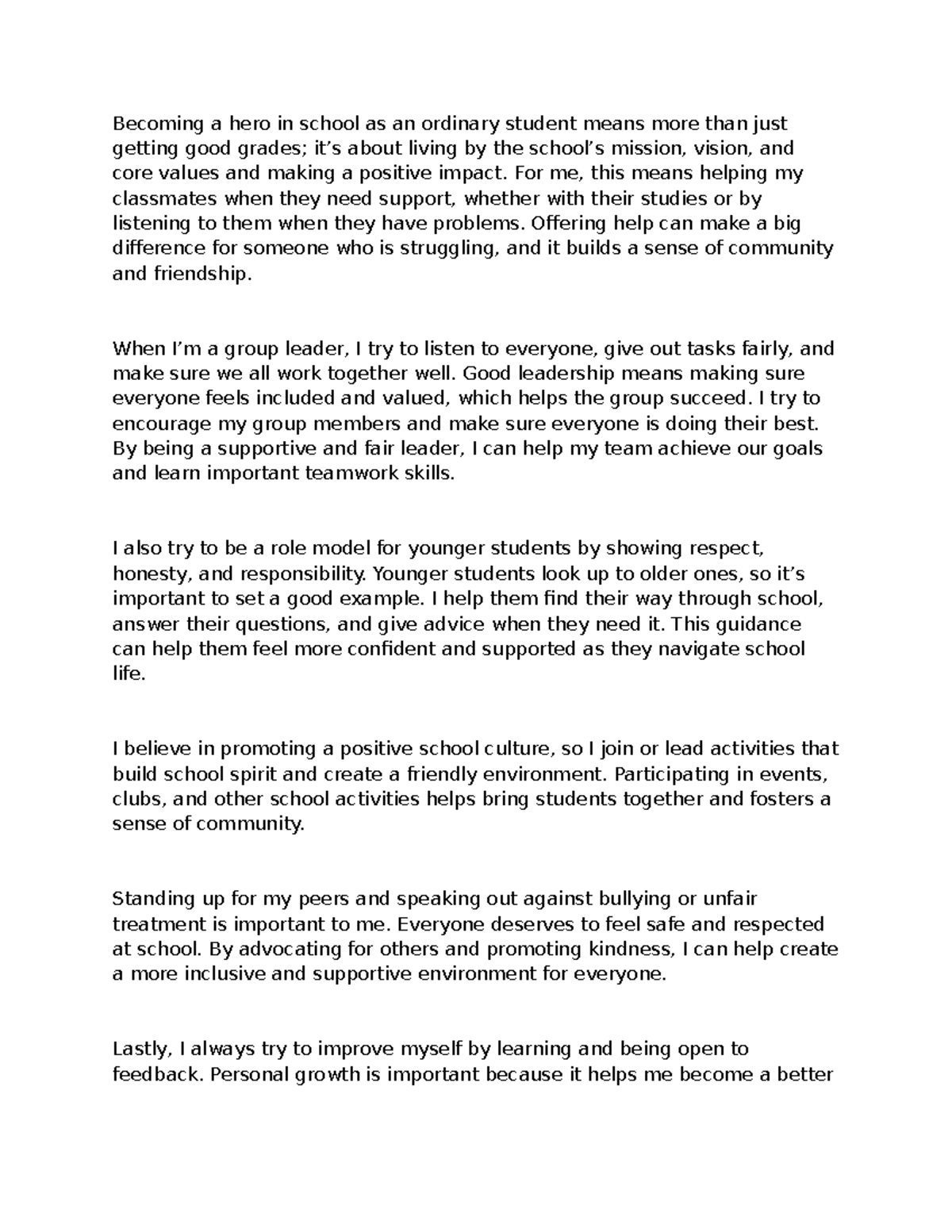 Hero in School - Becoming a hero in school as an ordinary student means ...