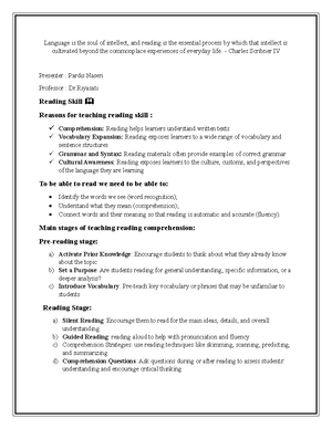 Summary - Language teaching - Investigating the Relationship between ...