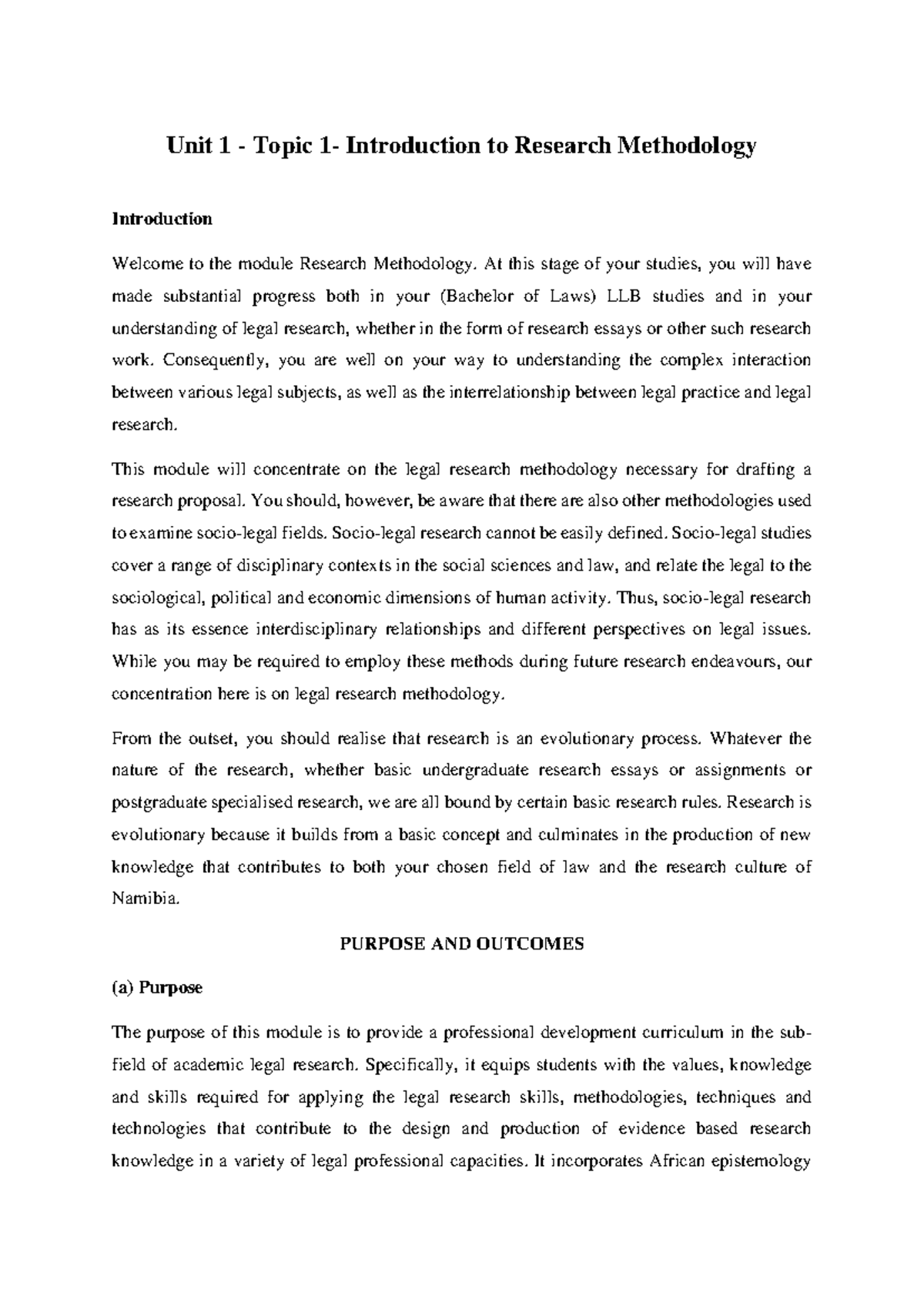 PRM3762 Research Methodology - Unit 1 - Topic 1- Introduction to ...