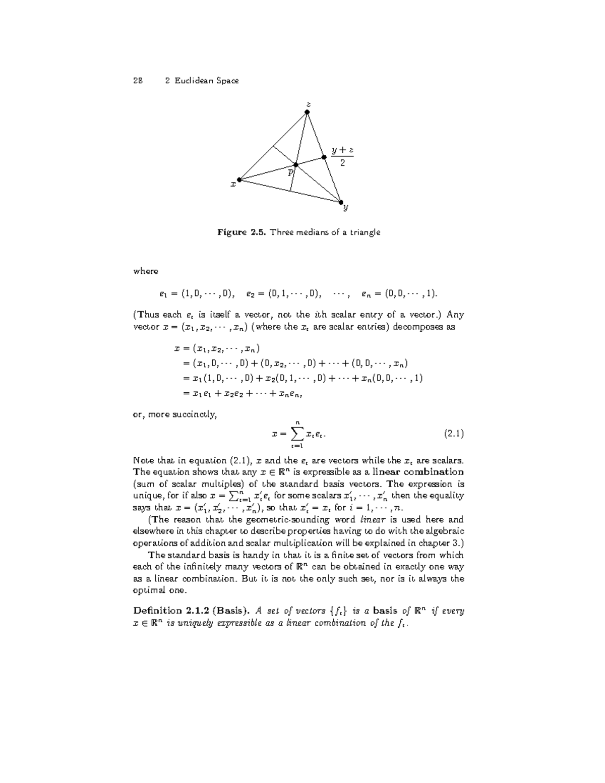 Multivariable Calculus-12 - 28 2 Euclidean Space y + z 2 x y z p Figure 2. Three medians of a ...