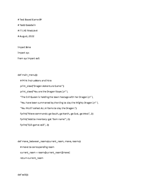 Tyler Goodnight- IT 140- 3-3 project - Overview As programs become more ...